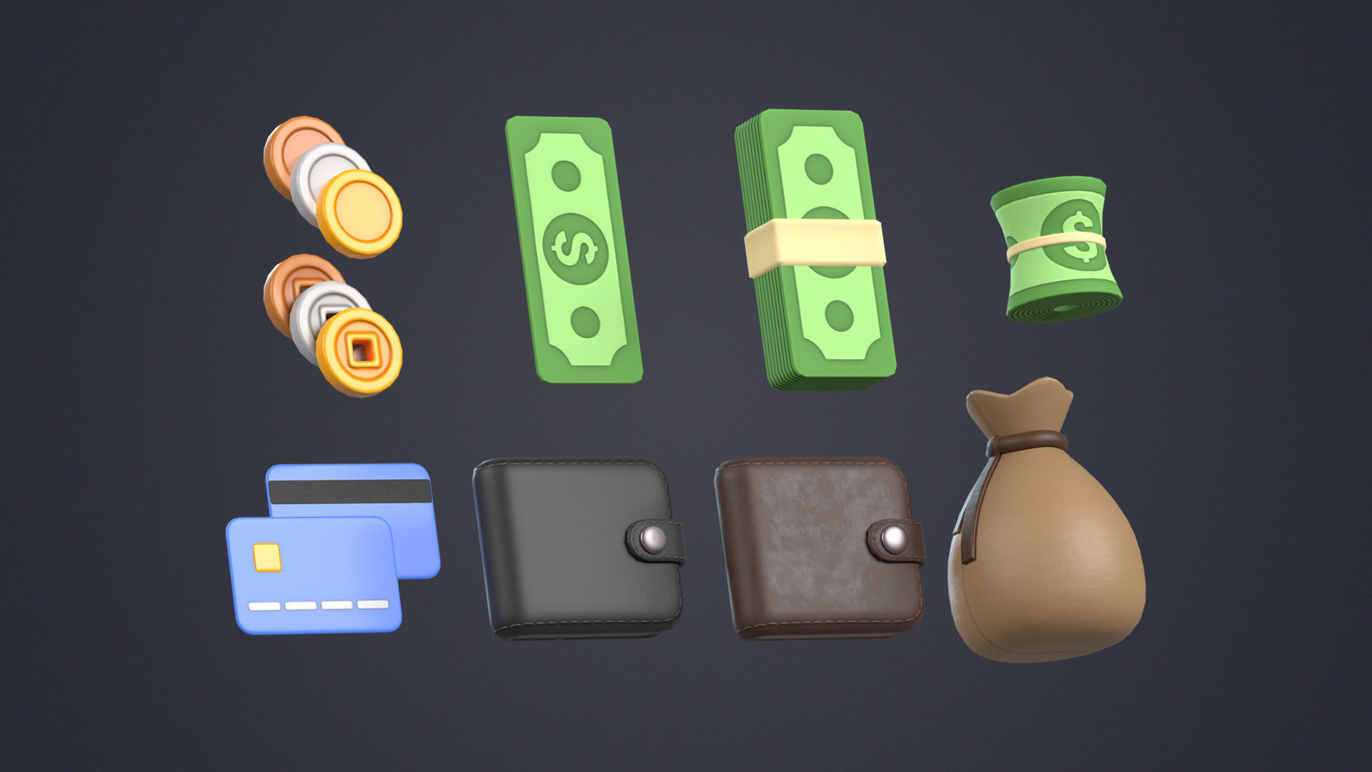 3D model Money Pack VR / AR / low-poly | CGTrader