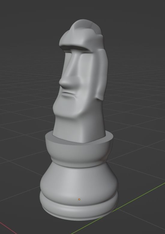 Moai Knight Chess Piece 3D model 3D printable | CGTrader
