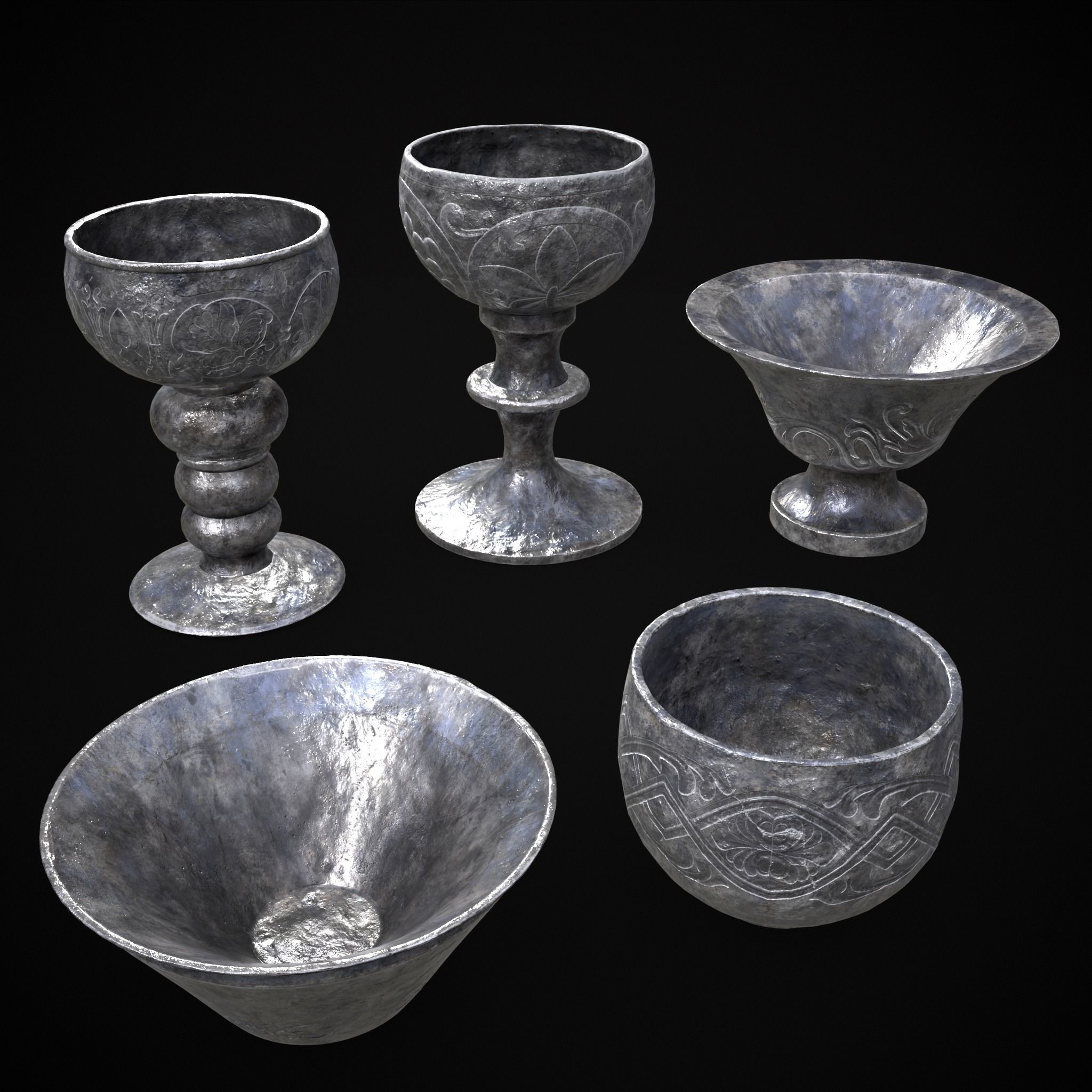 3D Model Collection Iron Silverware VR / AR / low-poly | CGTrader