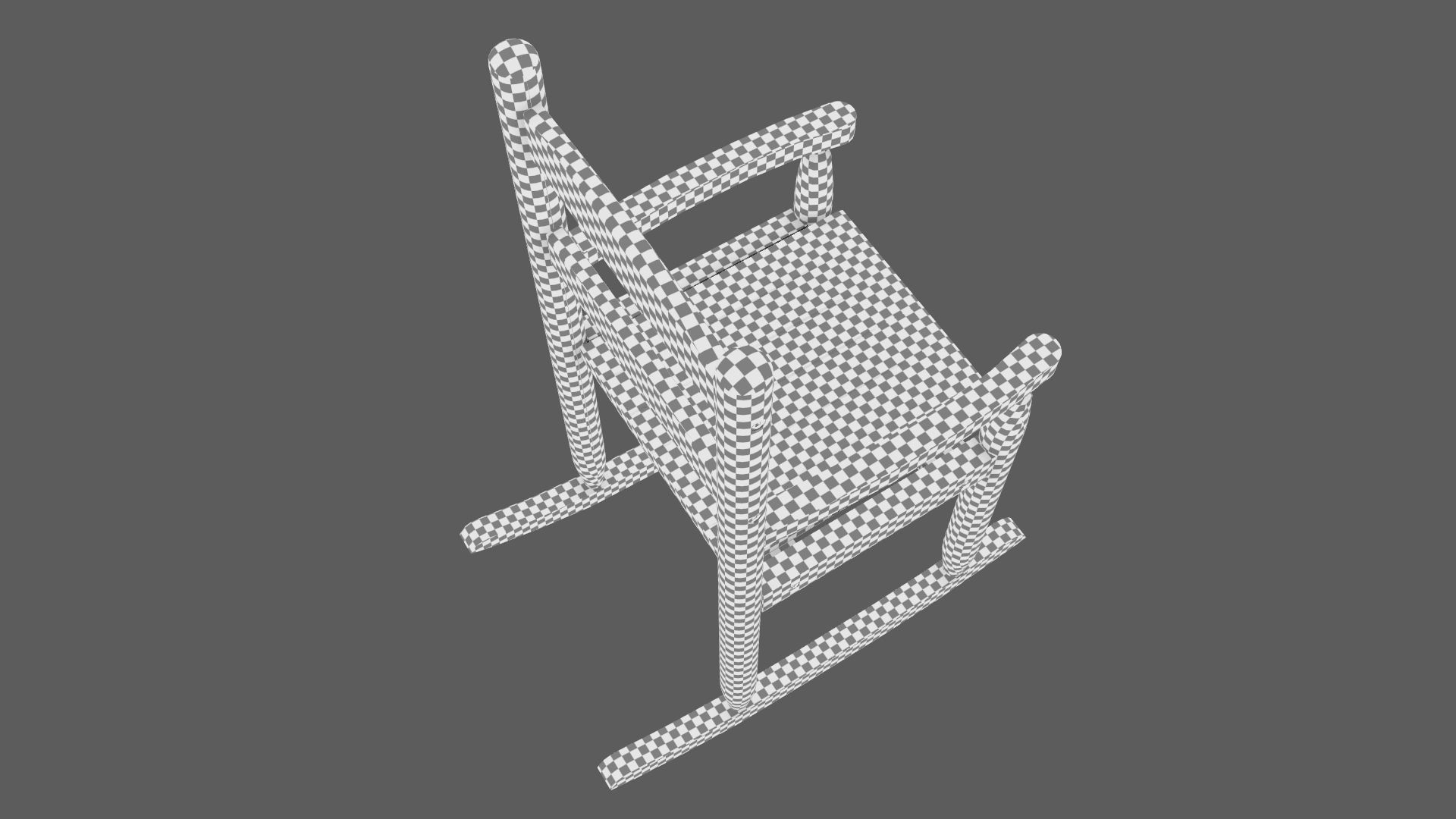 Chair No 9 Rocking Chair Cane Rocker Shiny Plastic Version 3D model ...