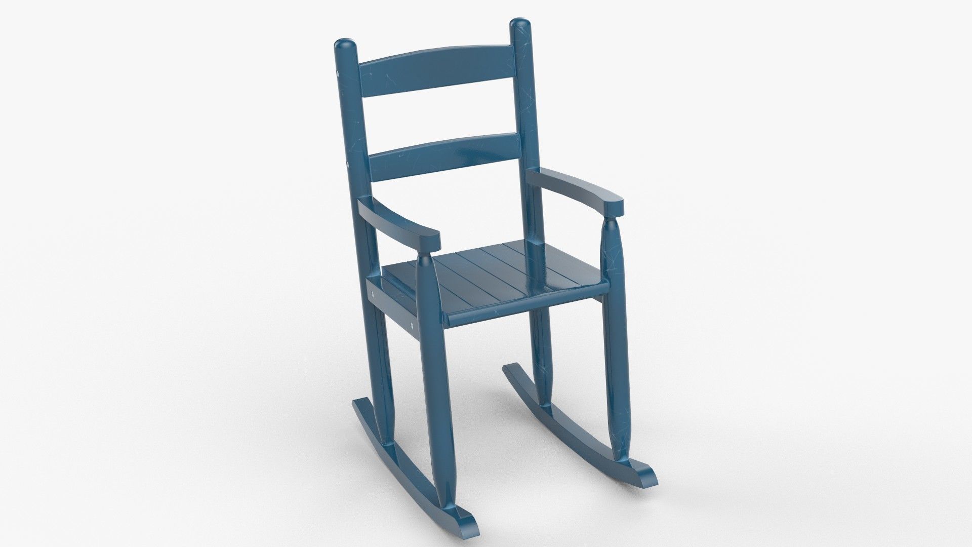 Chair No 9 Rocking Chair Cane Rocker Shiny Plastic Version 3D model ...