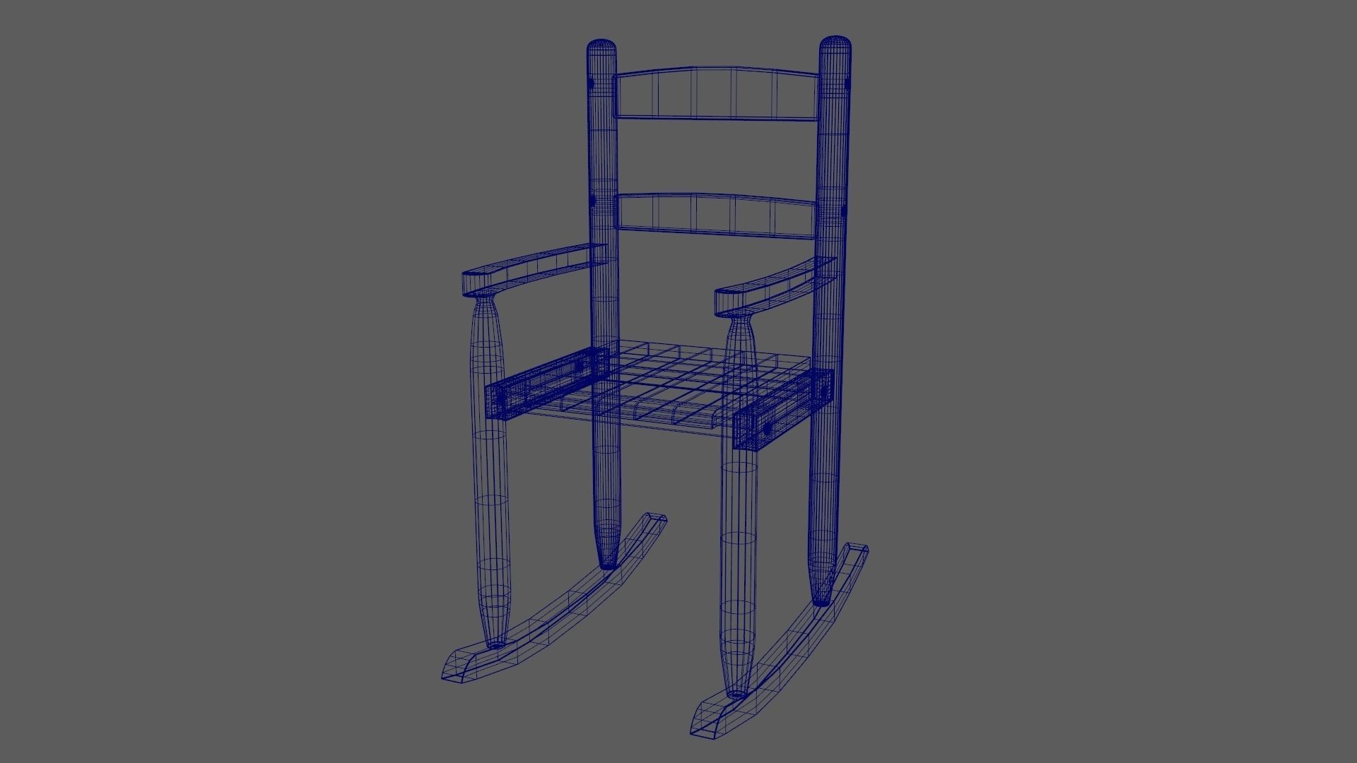 Chair No 9 Rocking Chair Cane Rocker Shiny Plastic Version 3D model ...