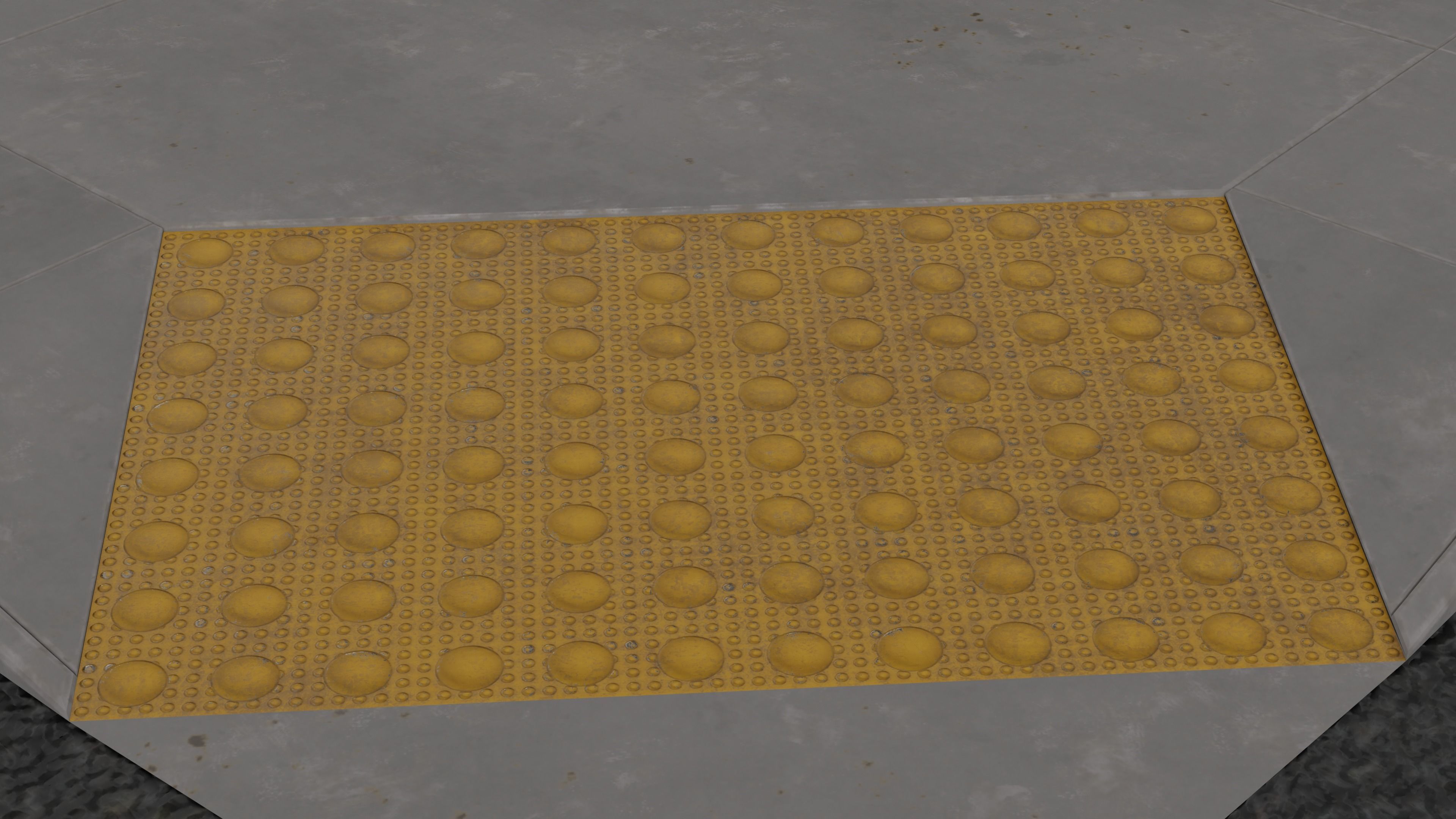 3D model Yellow Sidewalk Truncated Dome Bump Pads VR / AR / low-poly | CGTrader