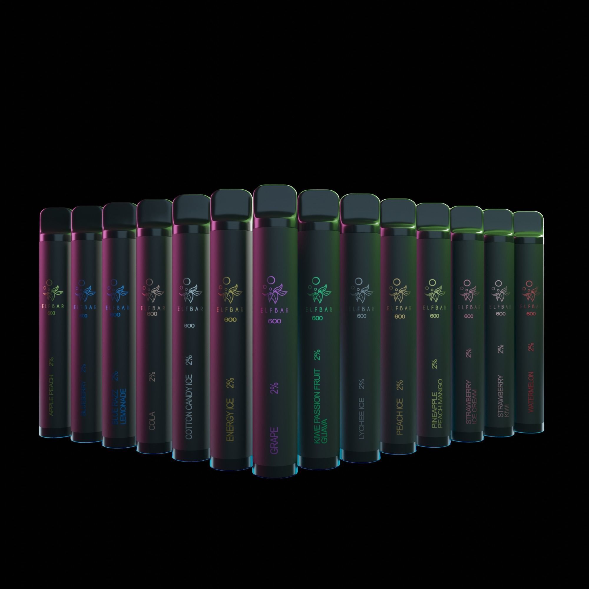 3D model ElfBar Premium 3D Pack Collection 15 models with textures VR ...