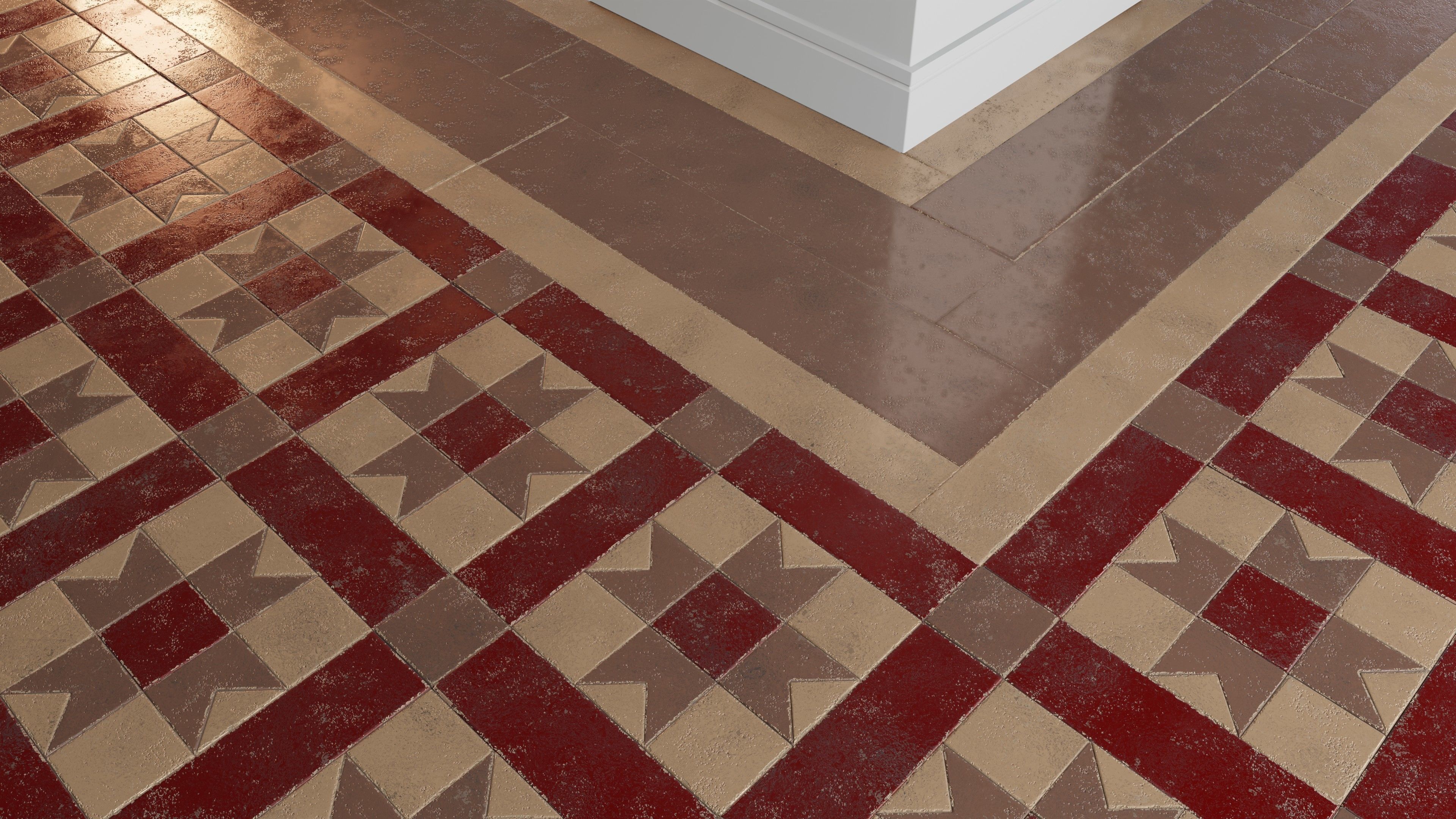 3D model Victorian Floor Tiles VR / AR / low-poly | CGTrader