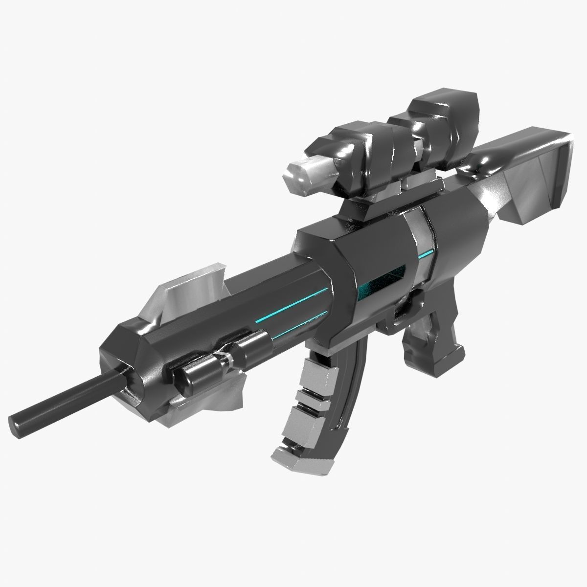 3D model Sci-Fi Style Sniper Rifle VR / AR / low-poly | CGTrader