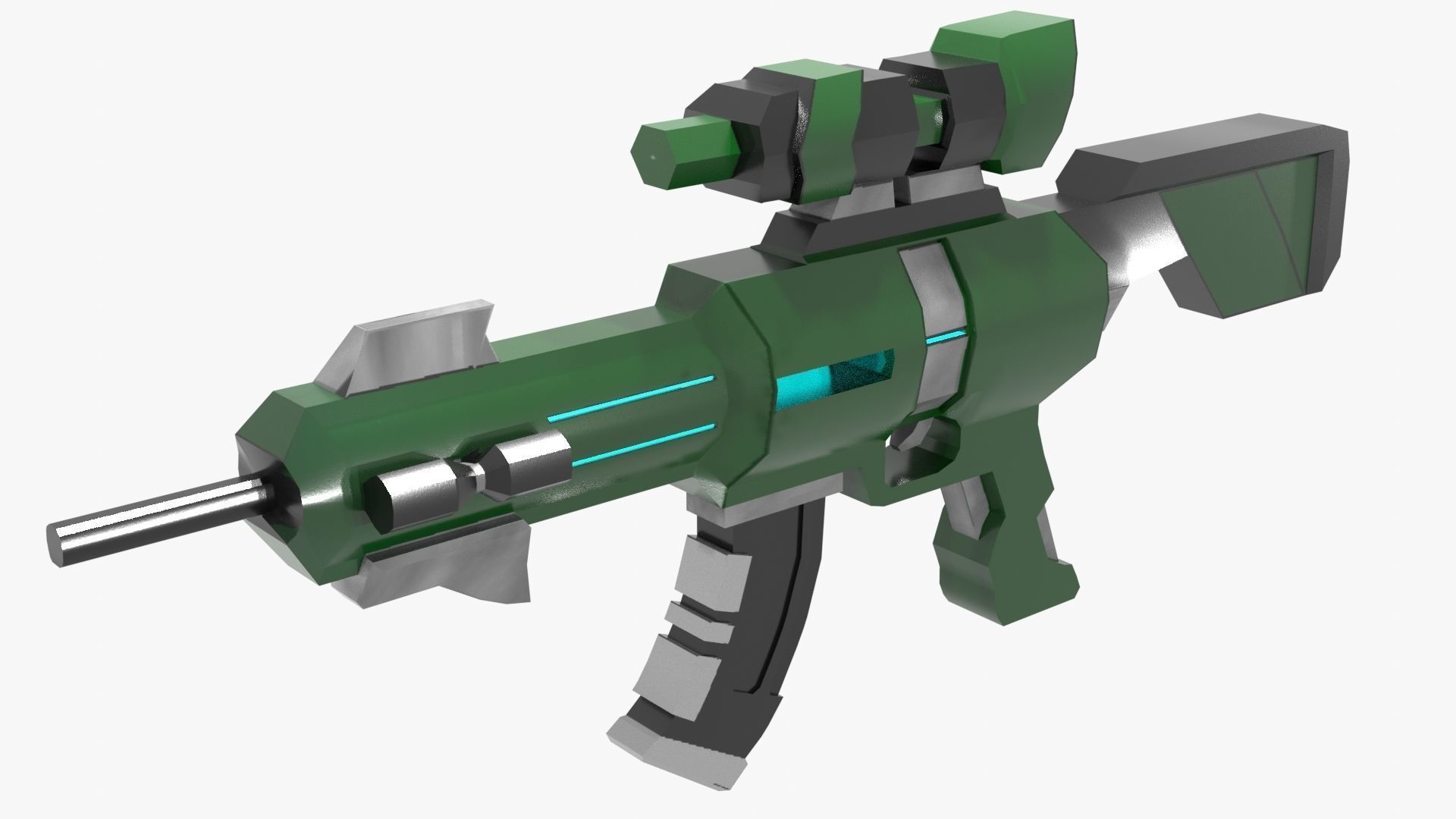 3D model Sci-Fi Style Sniper Rifle VR / AR / low-poly | CGTrader