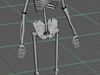 3D model Low Poly Skeleton 3D Model - Fully Rigged and Textured VR / AR ...