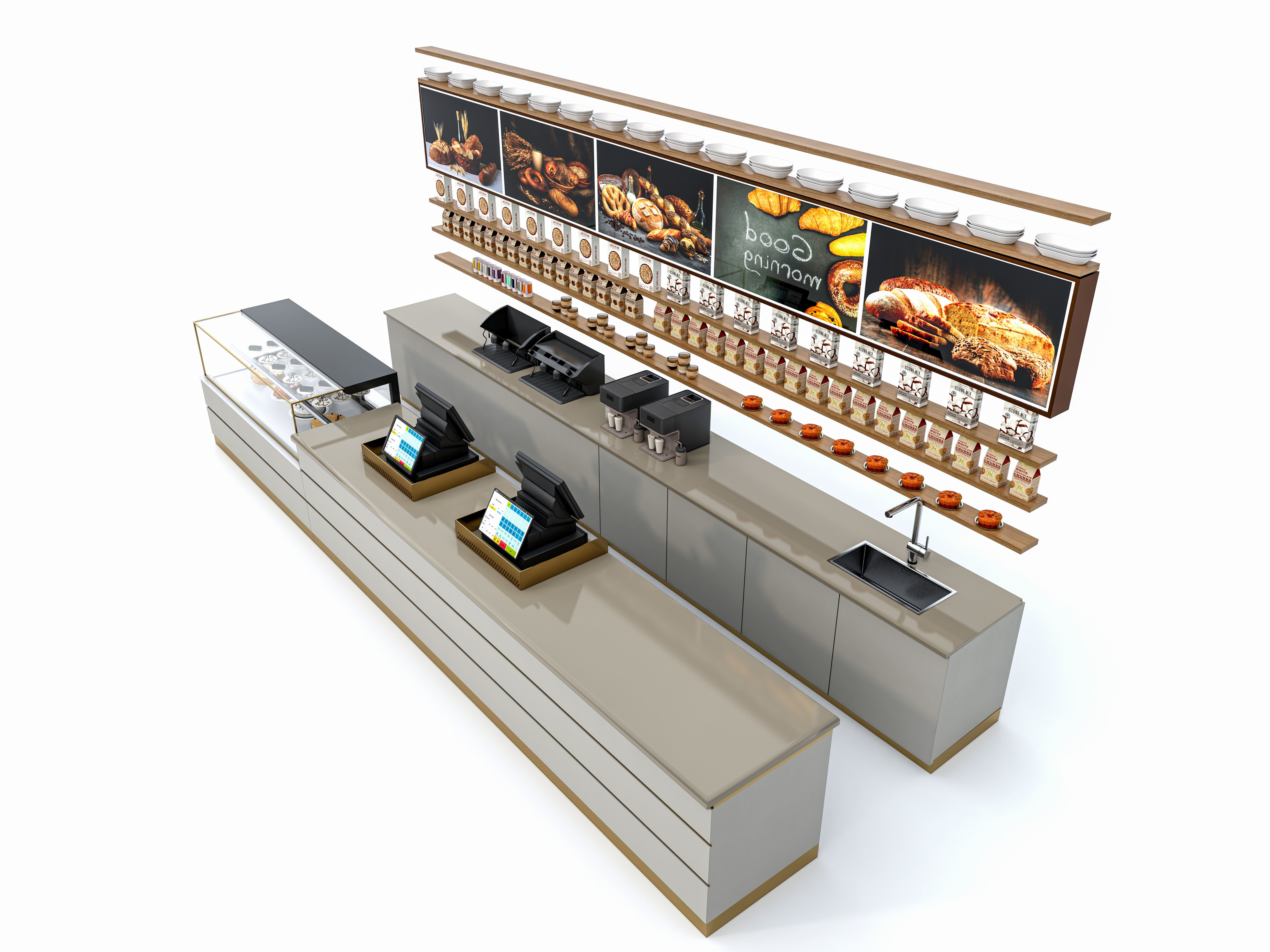 Bakery service counter 3D model | CGTrader