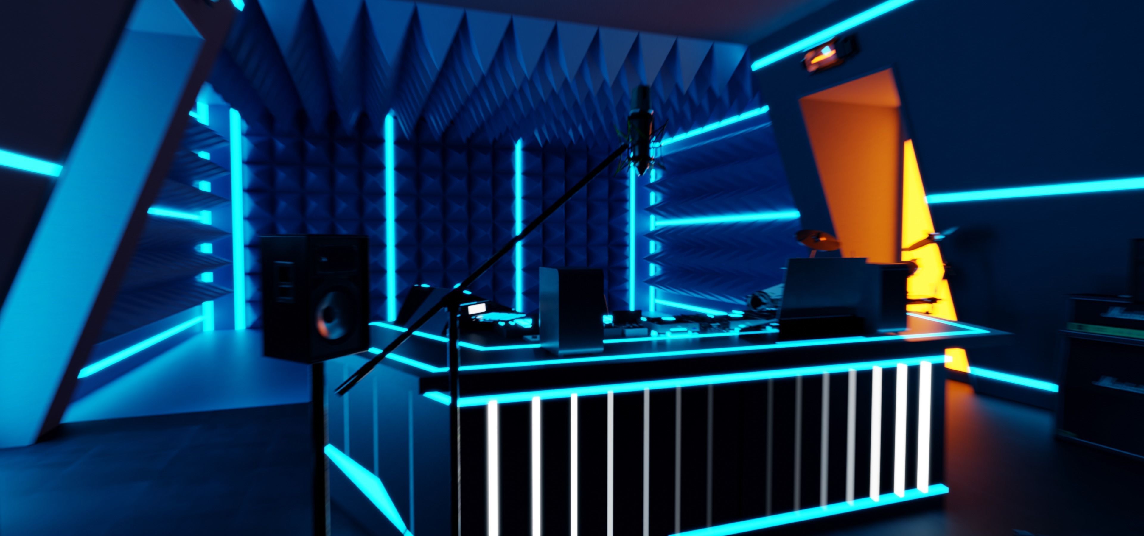 Recording studio 3D model | CGTrader