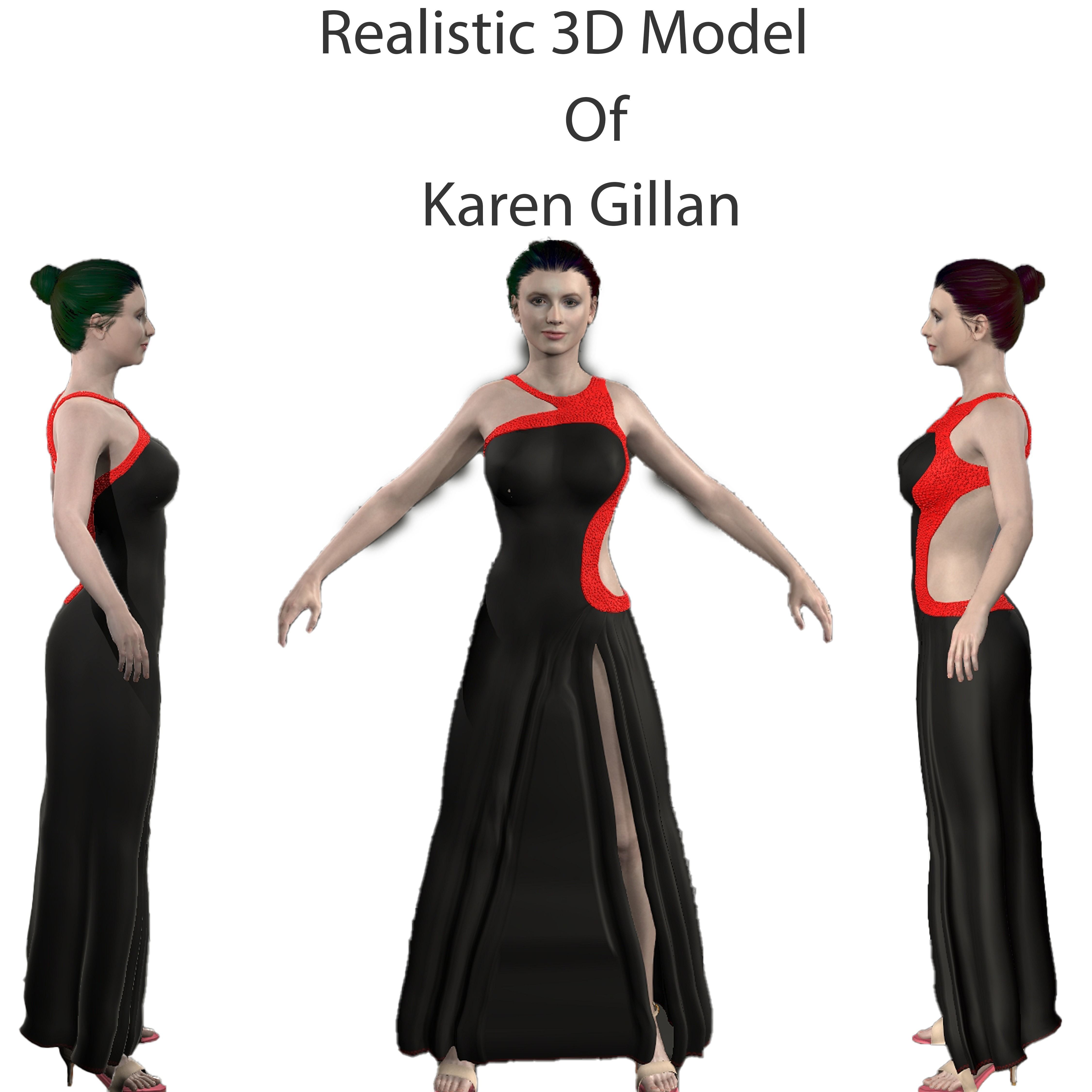 3D model Karen Gillan VR / AR / low-poly | CGTrader