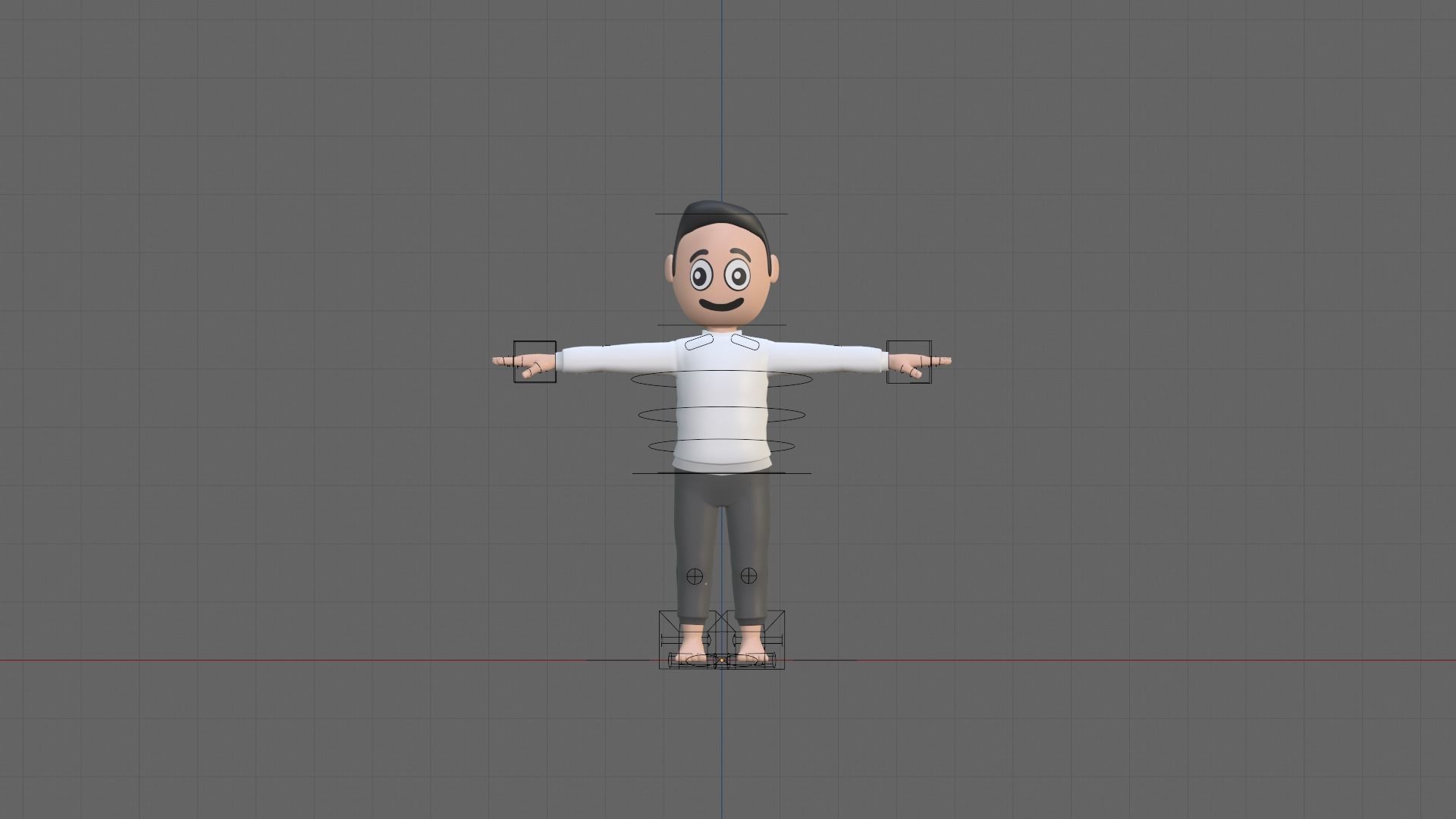 3D model 3D boy character with 2d face expression VR / AR / low-poly ...