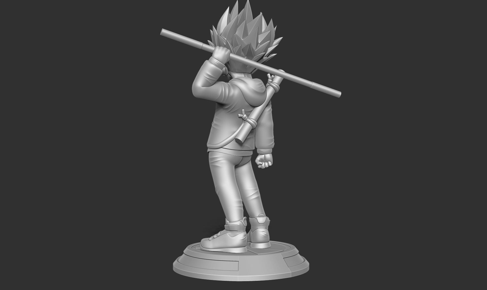 Teen Wukong Gohan - Dragon Ball Fanart 3D model 3D printable | CGTrader