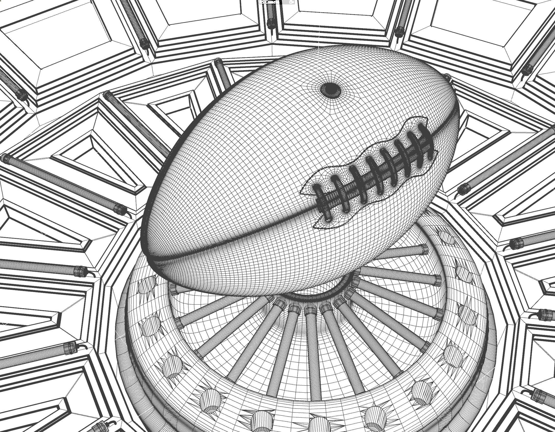 Futuristic American Football and Stage 3D model | CGTrader