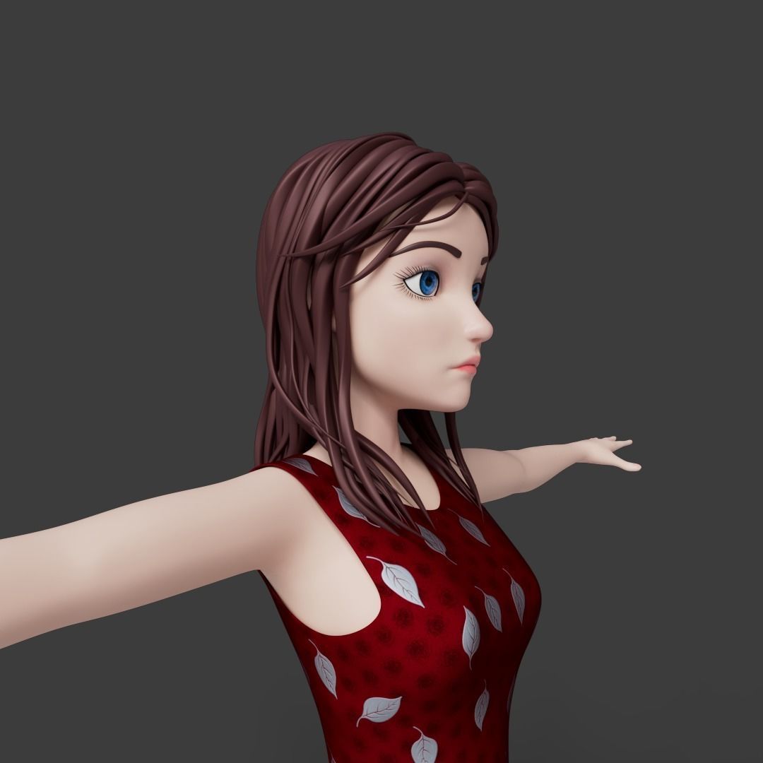 3d girl Sofia 3D model rigged | CGTrader