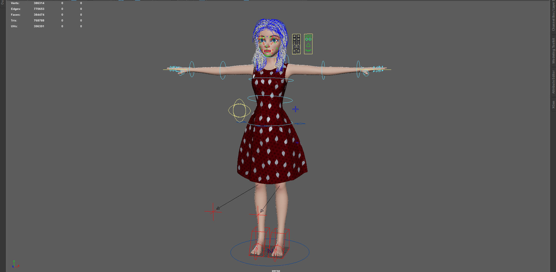 3d girl Sofia 3D model rigged | CGTrader