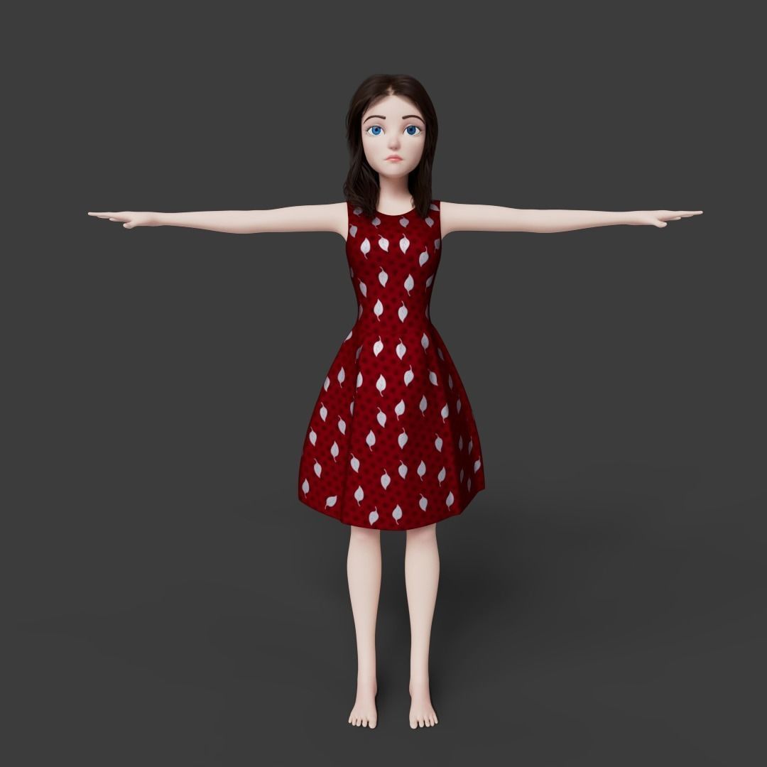 3d girl Sofia 3D model rigged | CGTrader