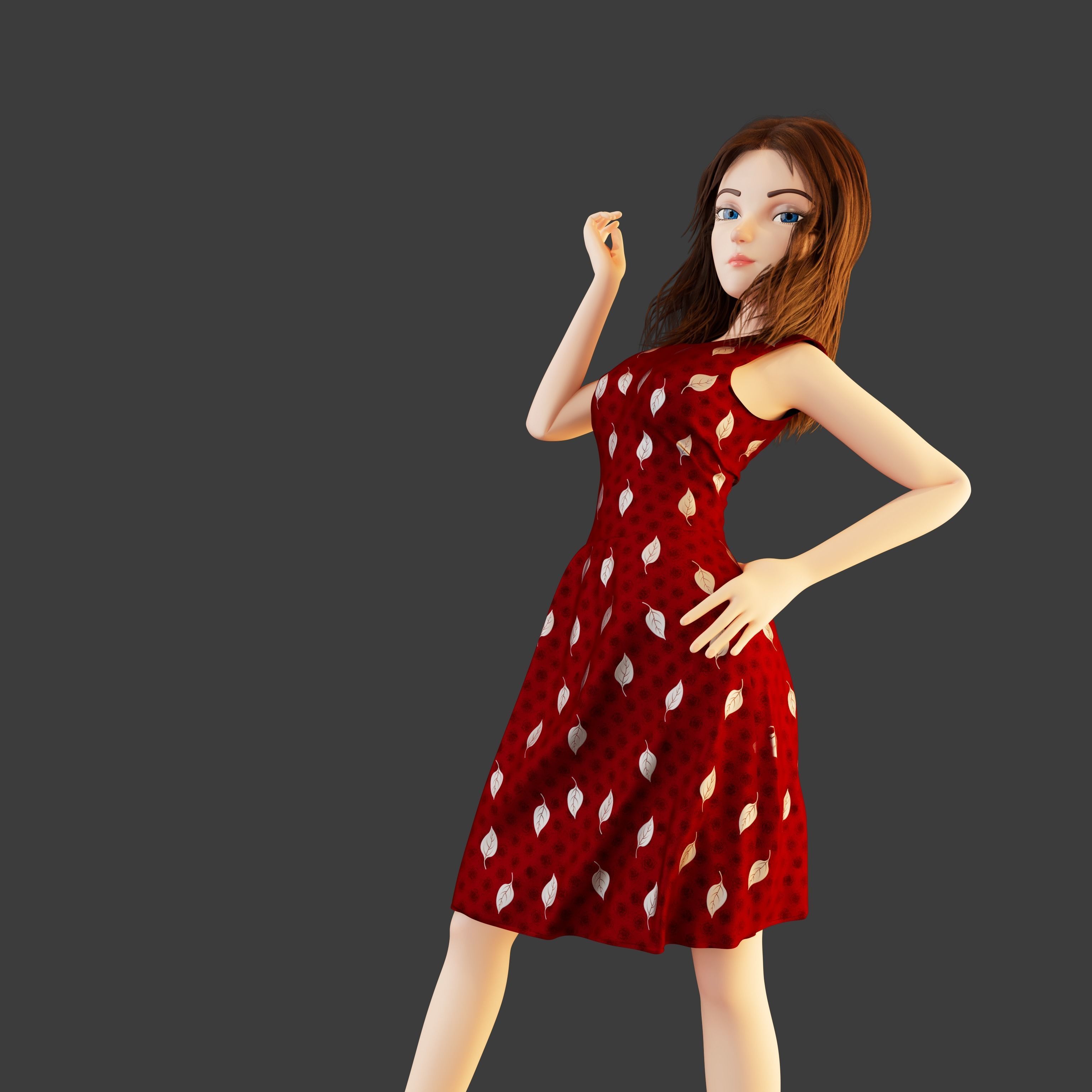 3d girl Sofia 3D model rigged | CGTrader