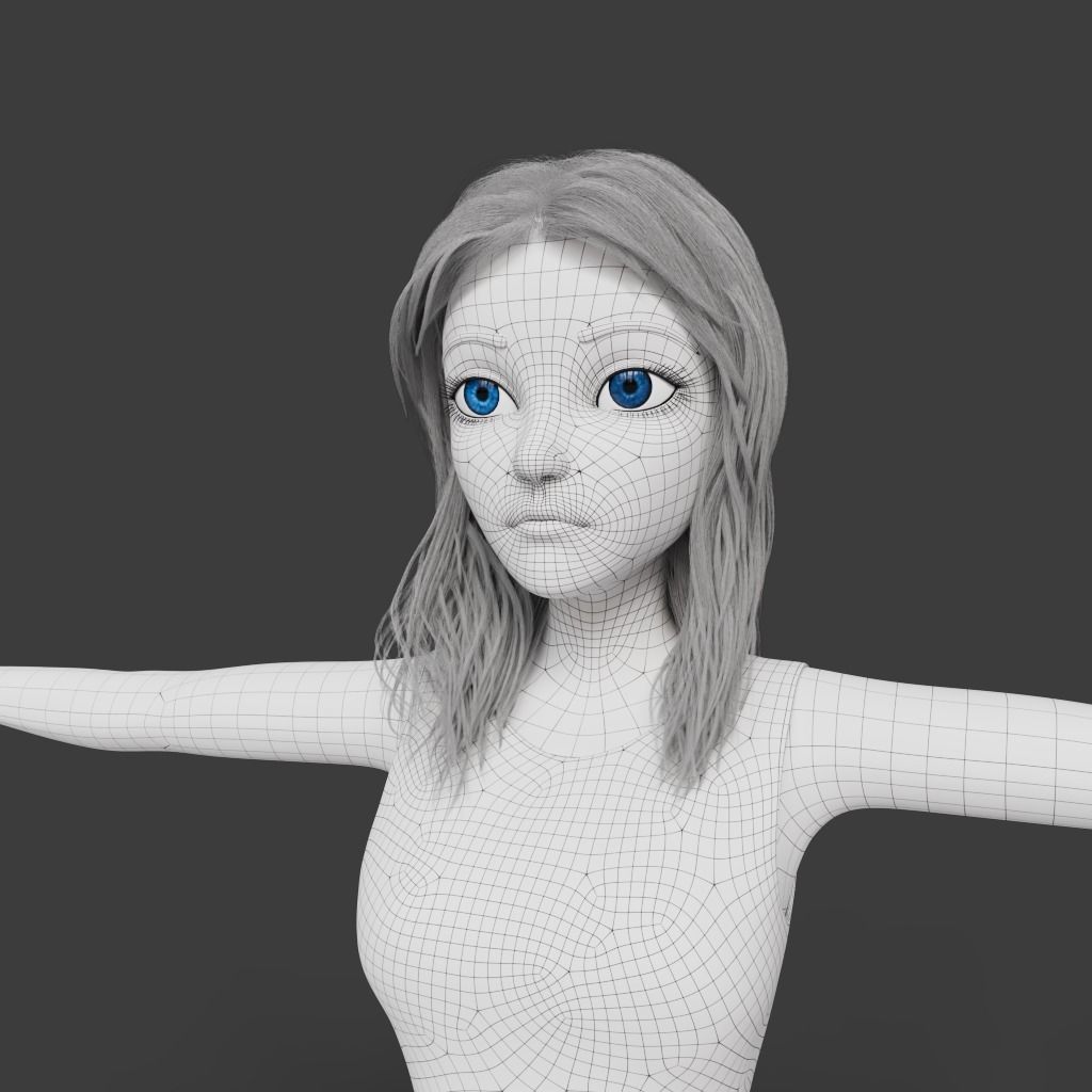 3d girl Sofia 3D model rigged | CGTrader