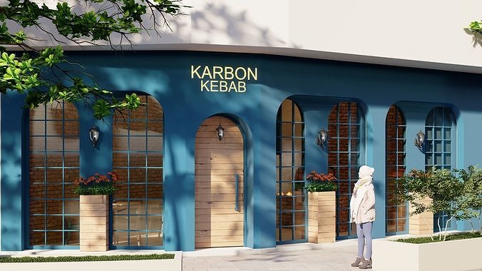 urban street store with facade and interior 3D model | CGTrader