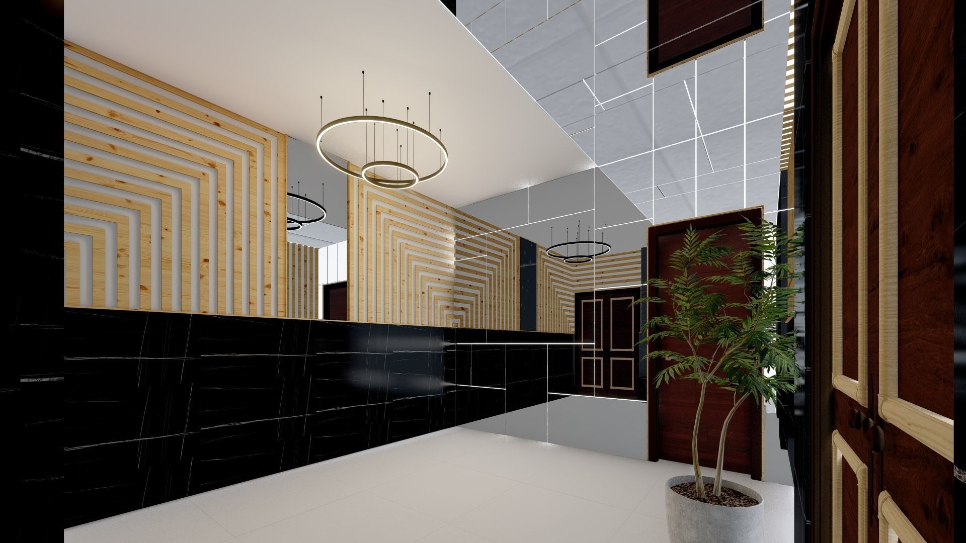 Dressing Room Interior Scene with lobby 3D model | CGTrader