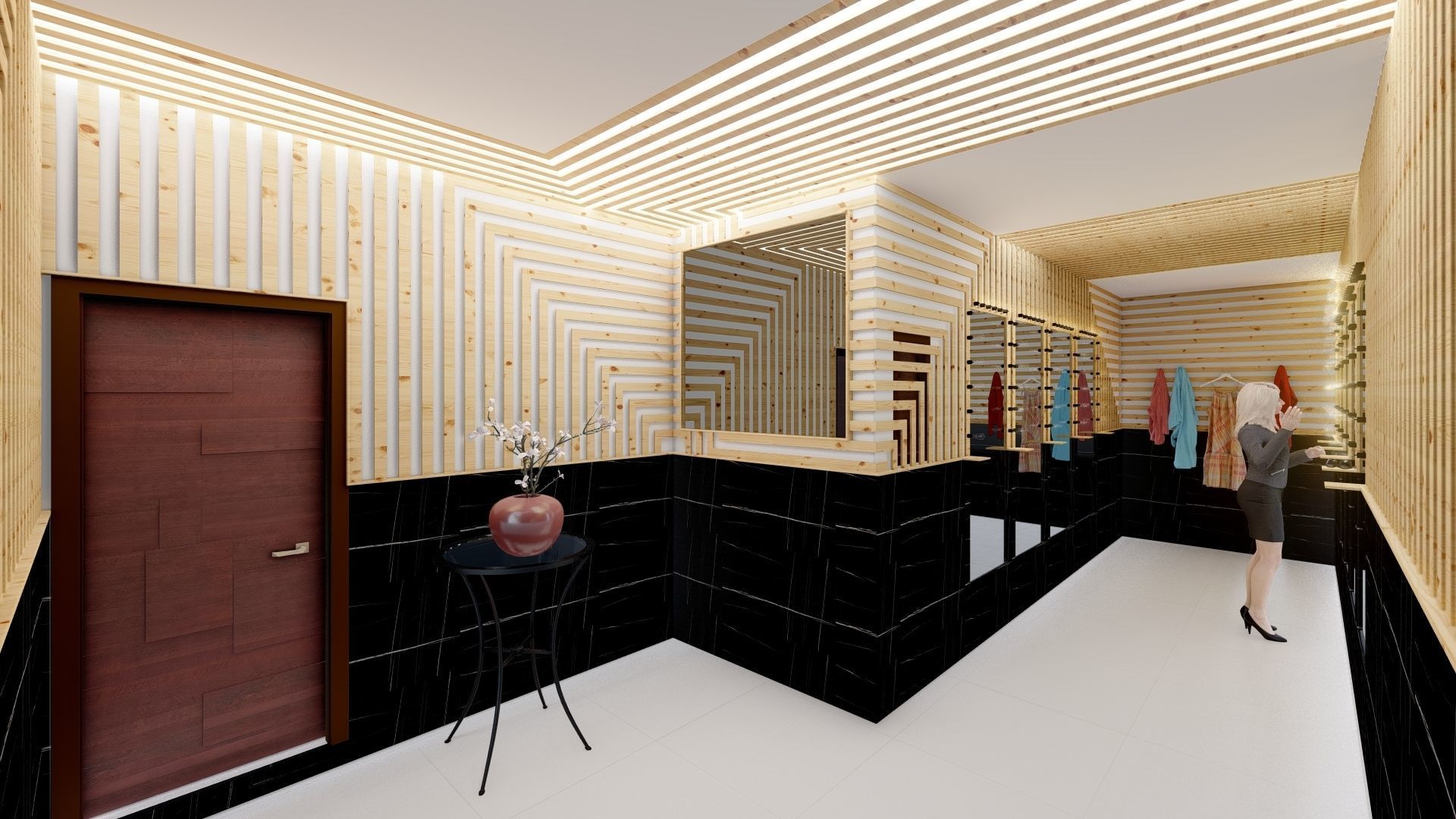 Dressing Room Interior Scene with lobby 3D model | CGTrader