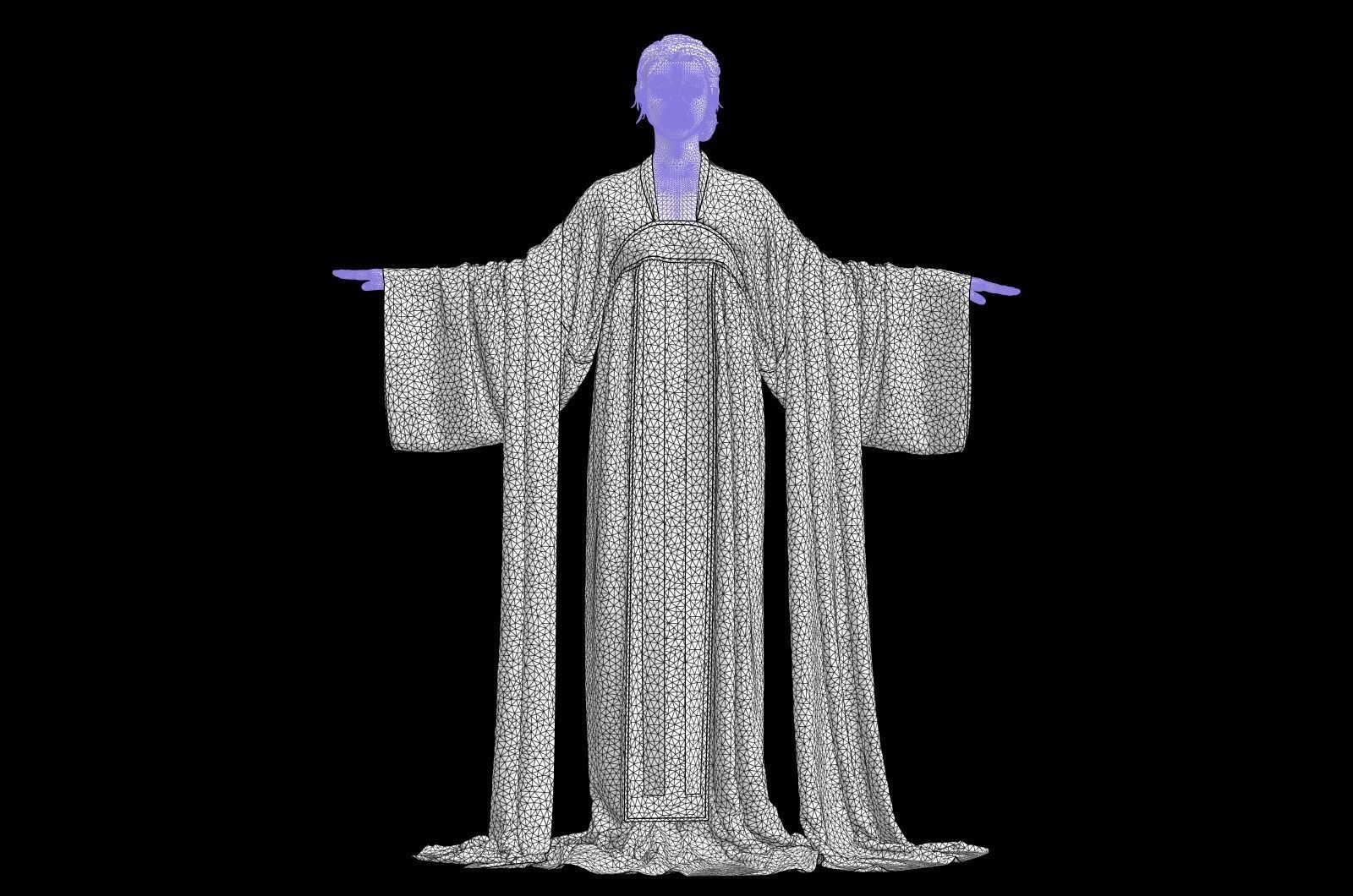 Tang Qi chest Ruqun - Dream Chang an free 3D model | CGTrader