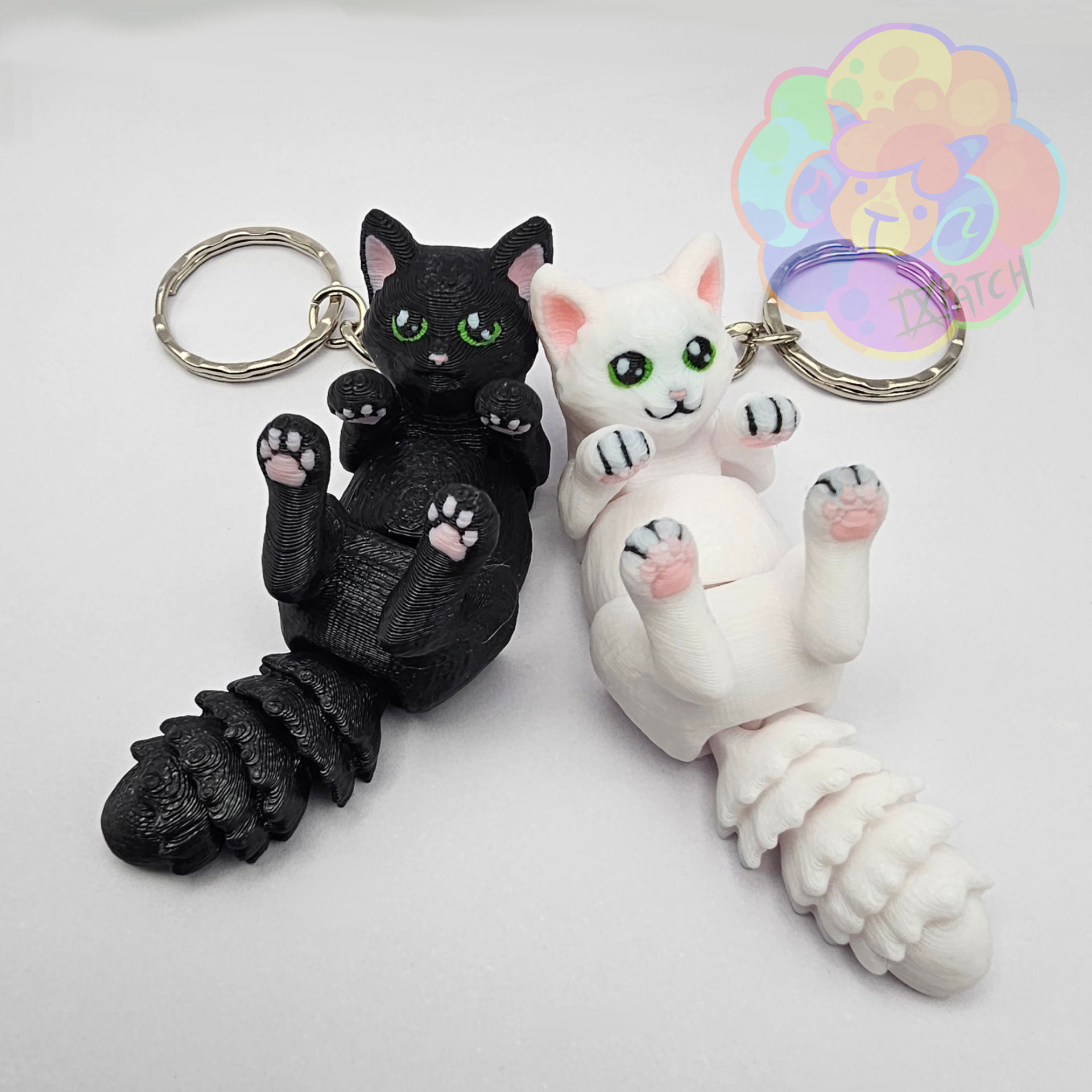 Kitty Keychain - Flexi Articulated Animal - Print-In-Place 3D model 3D ...