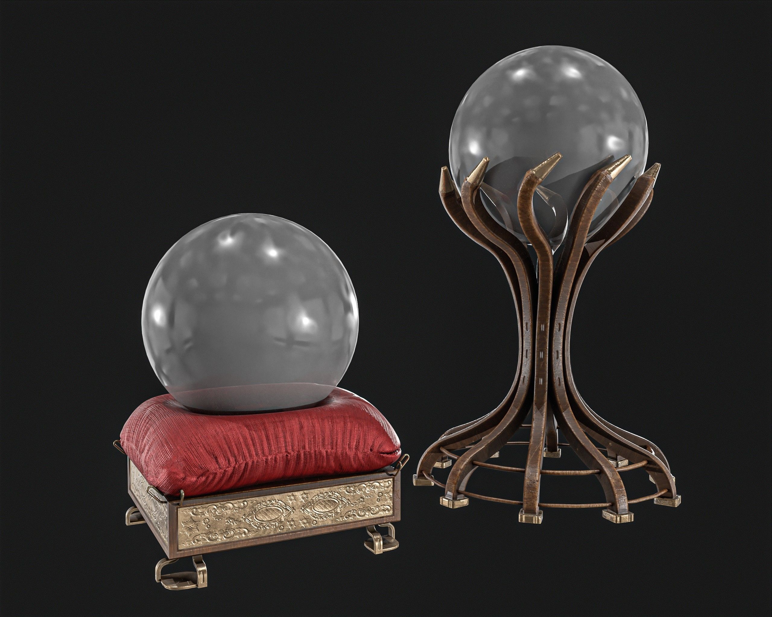 3D model Amlong Crystal Ball 2 Types VR / AR / low-poly | CGTrader