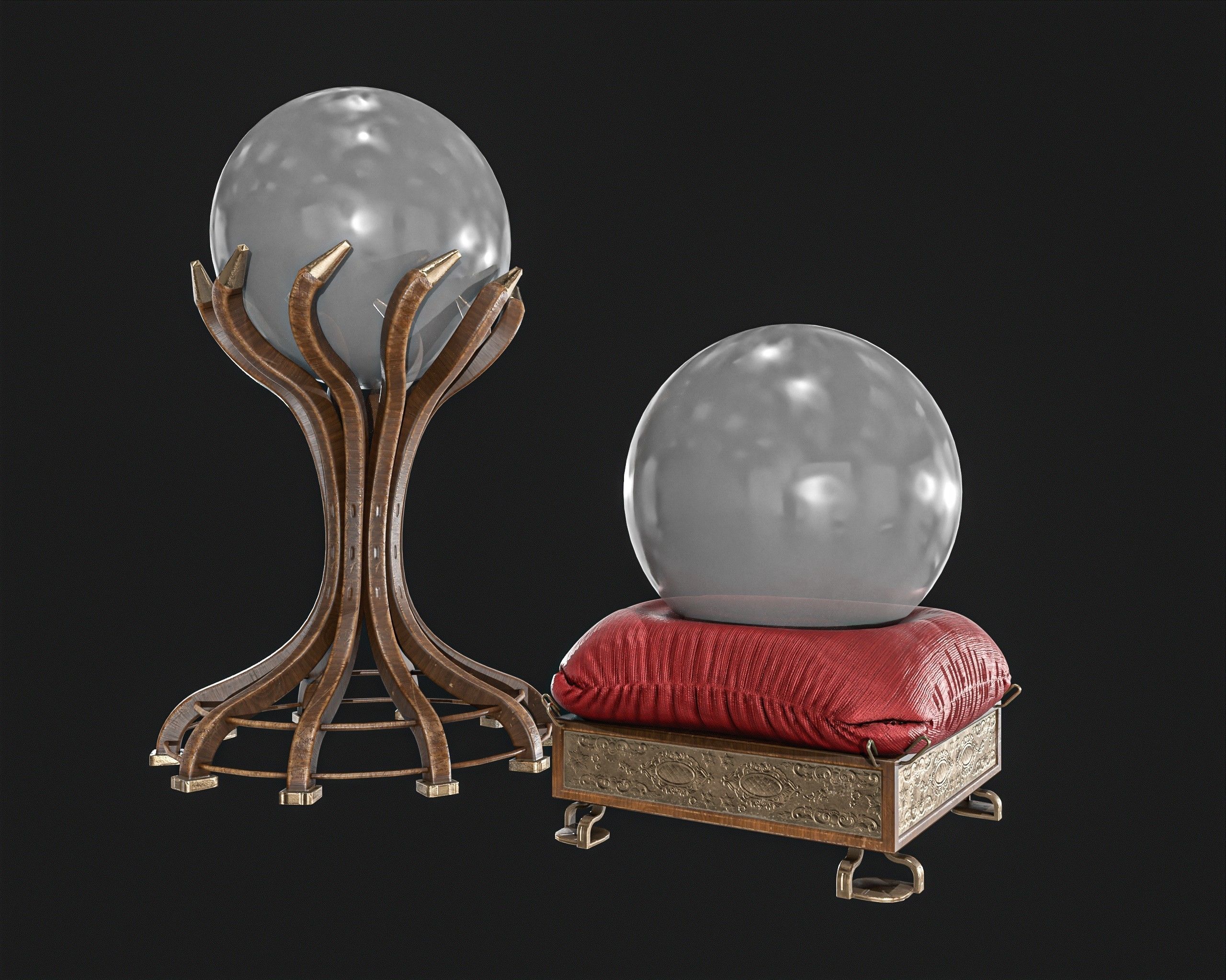 3D model Amlong Crystal Ball 2 Types VR / AR / low-poly | CGTrader