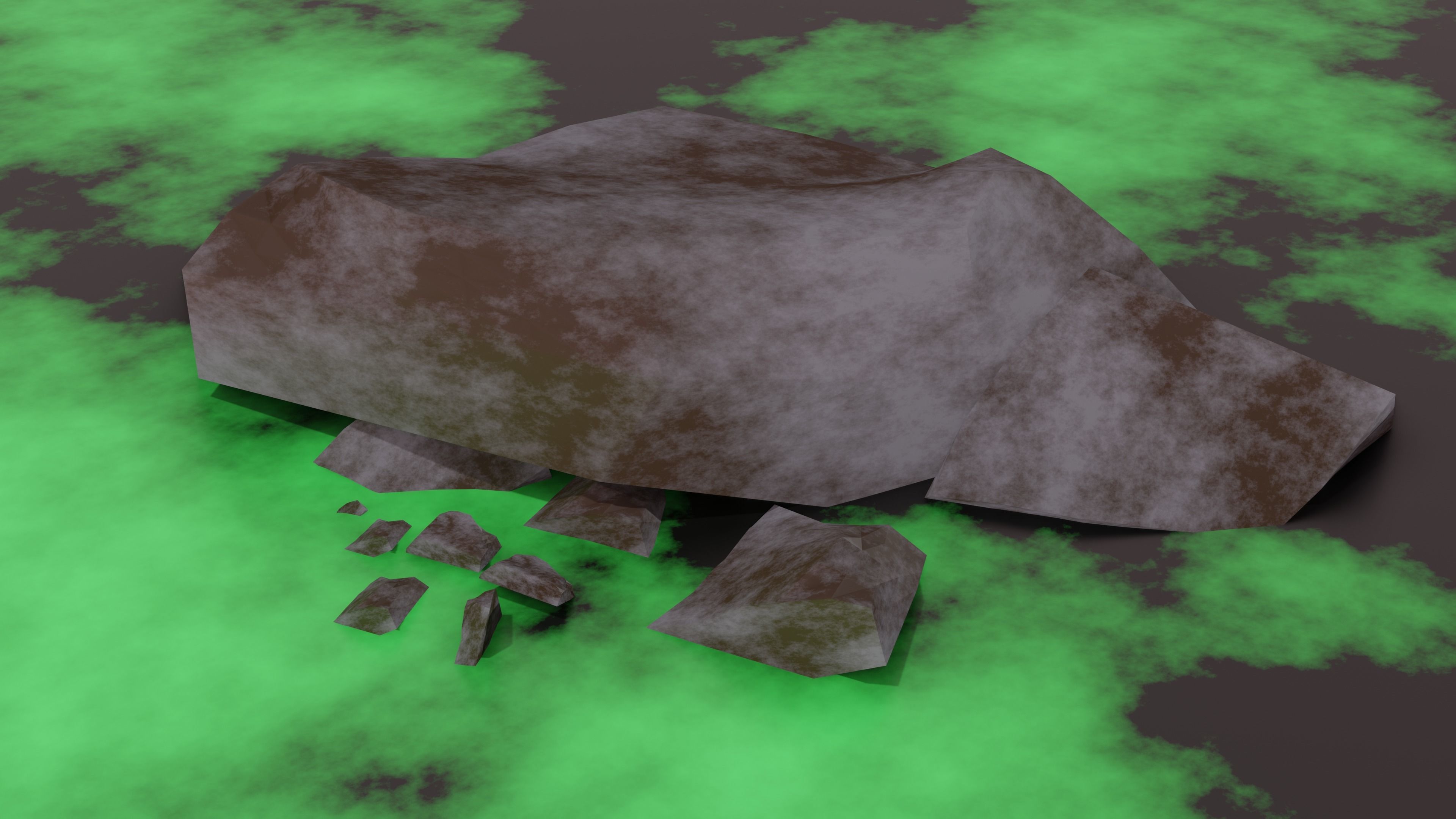 LOW POLY STONE WITH SHADE TEXTURE free VR / AR / low-poly 3D model ...