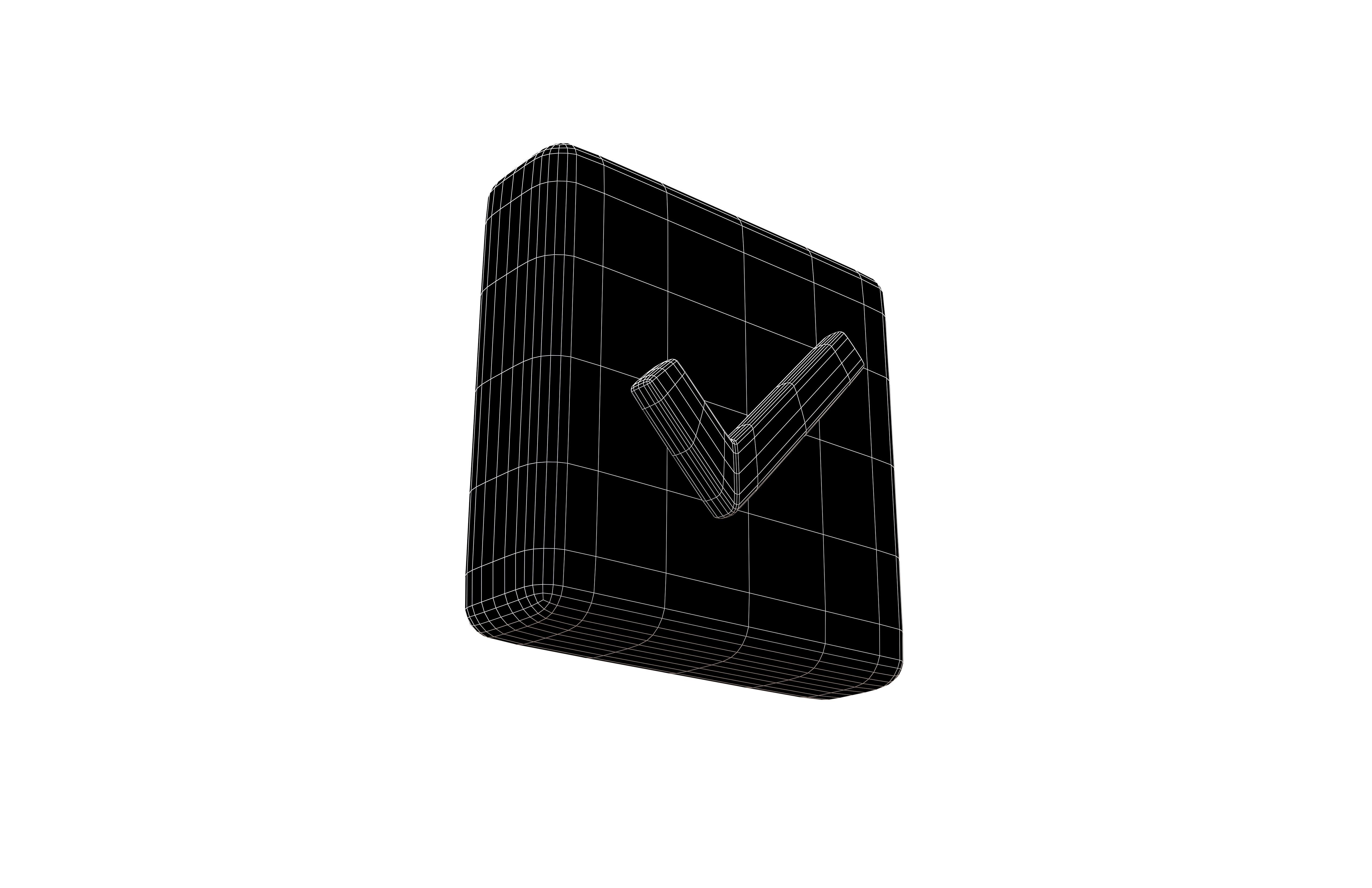 3D model Tick Icon Box V1 001 VR / AR / low-poly | CGTrader