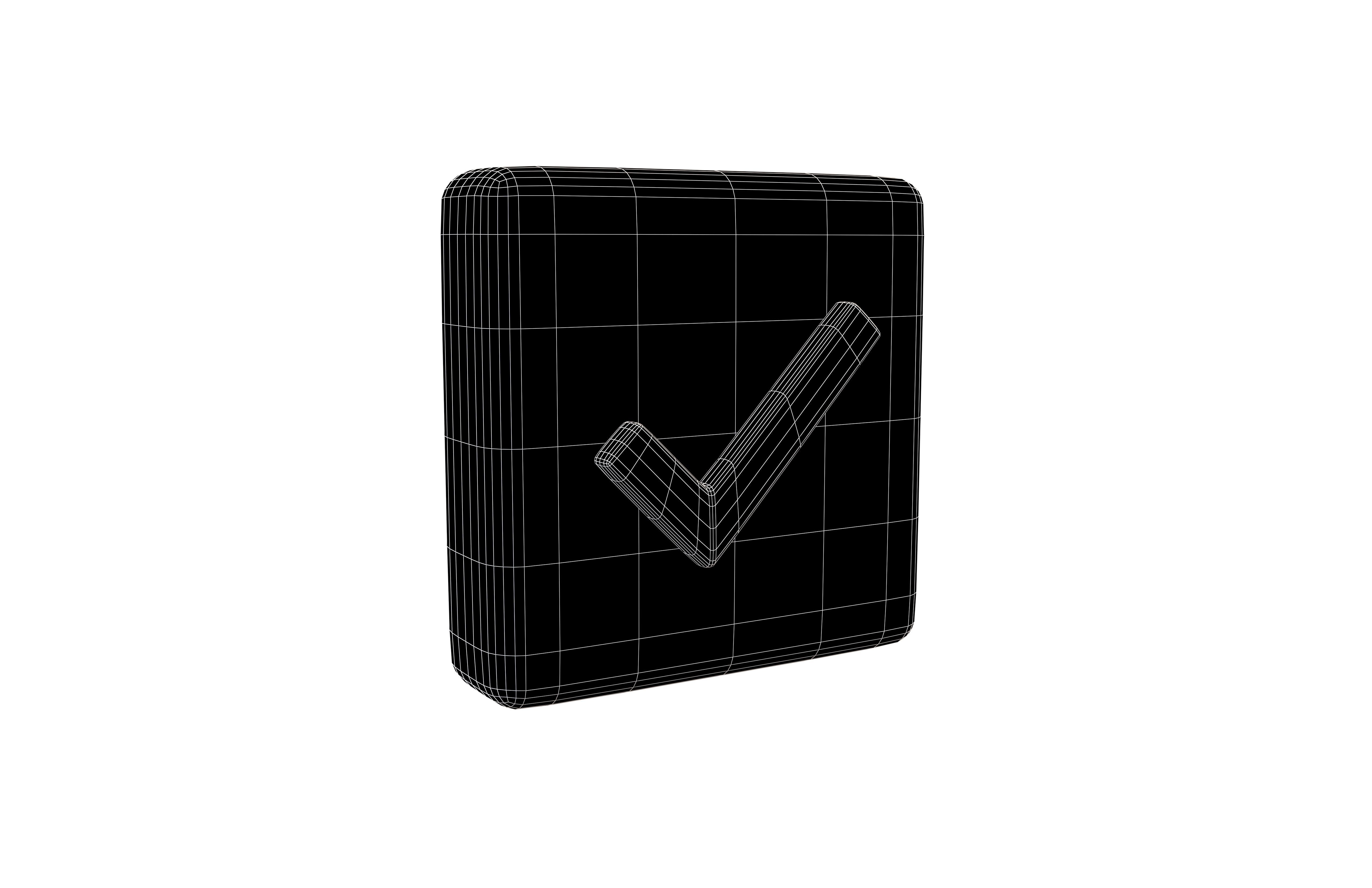 3D model Tick Icon Box V1 001 VR / AR / low-poly | CGTrader