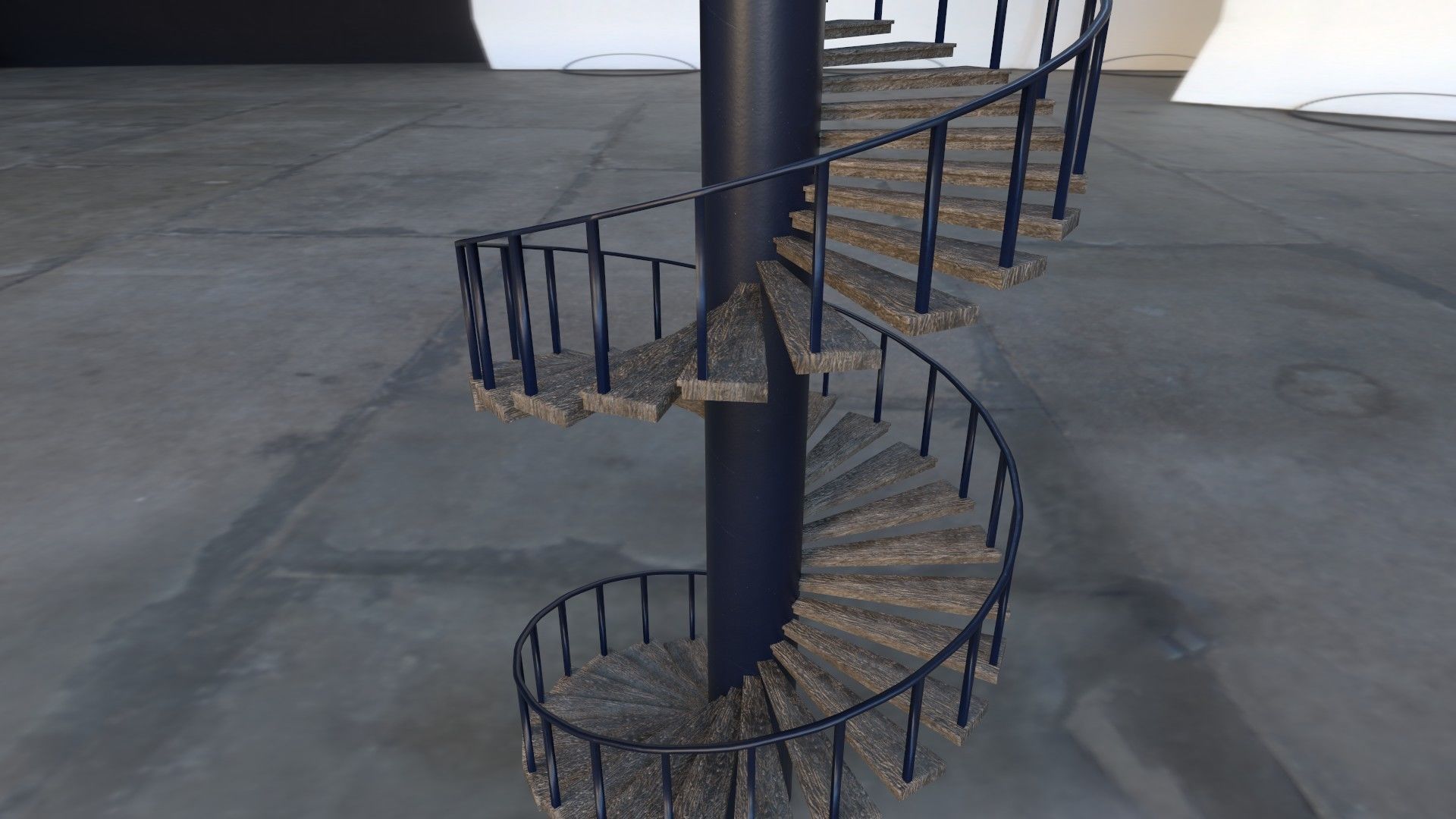 3D model Spiral Stairs Model - Low Poly VR / AR / low-poly | CGTrader