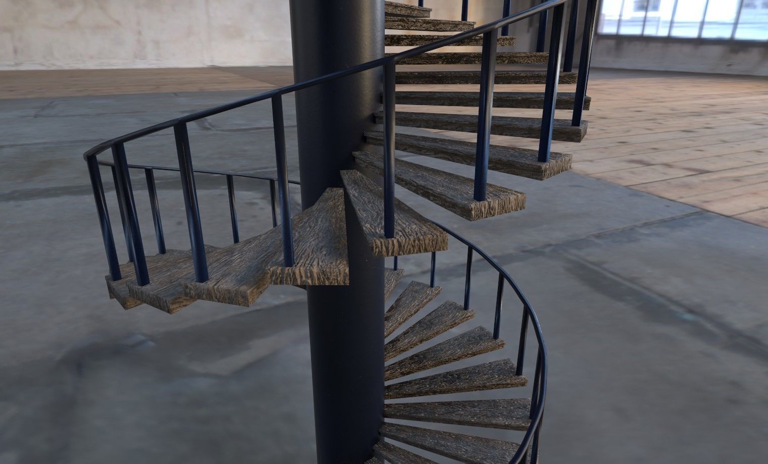 3D model Spiral Stairs Model - Low Poly VR / AR / low-poly | CGTrader