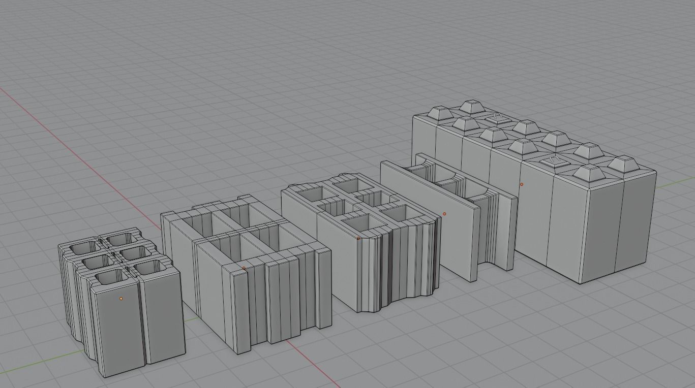 Beton Bricks 3D model | CGTrader