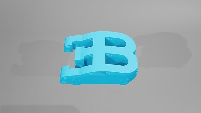Bugatti Chiron 2016 - Keychain 3D model 3D printable | CGTrader