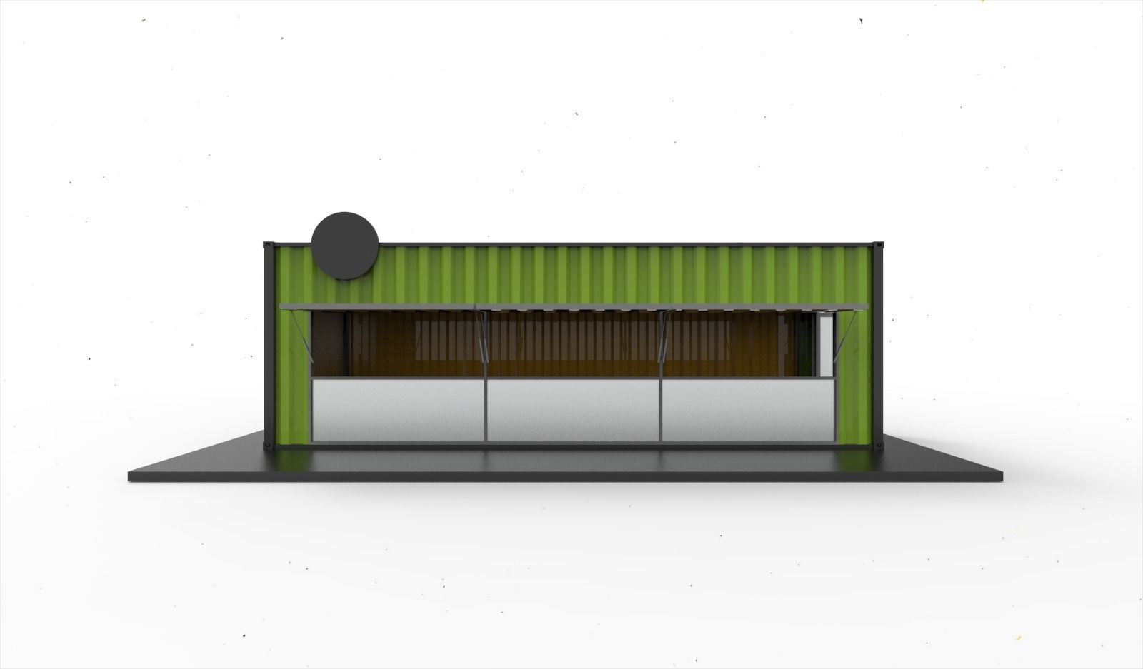 Container booth cafe model 2 3D model | CGTrader