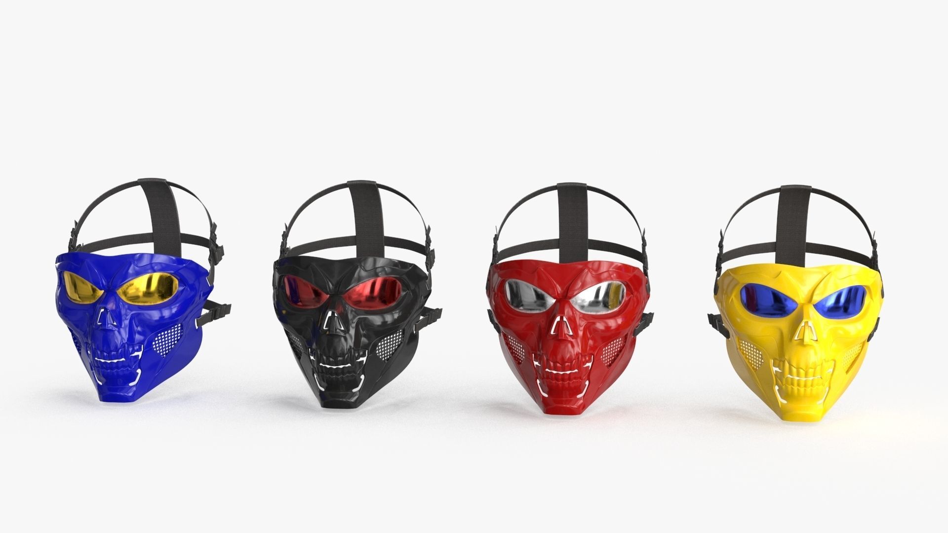 3D model Skull Mask 4 colors VR / AR / low-poly | CGTrader