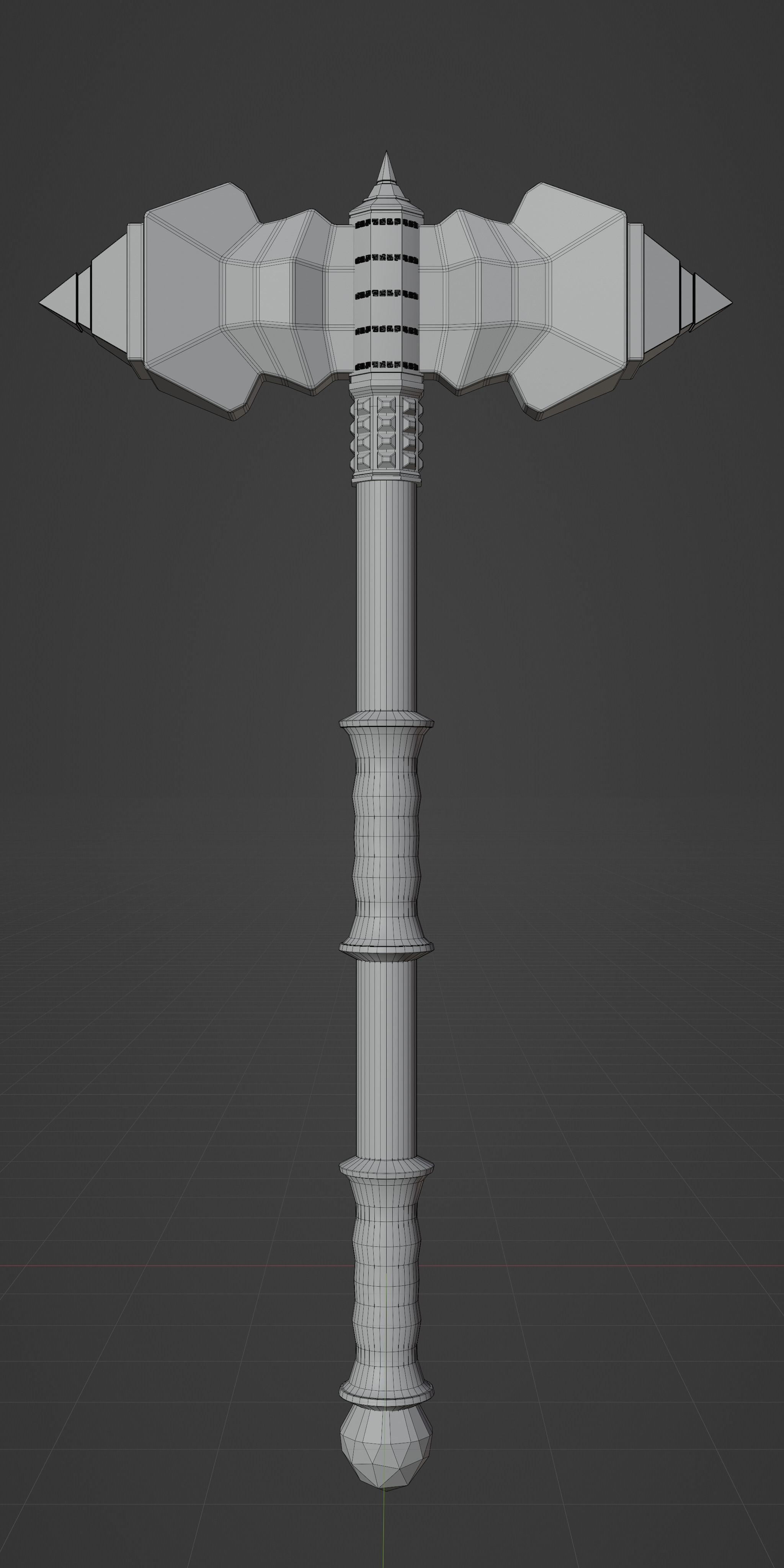 Two-headed war Hammer 3D model | CGTrader