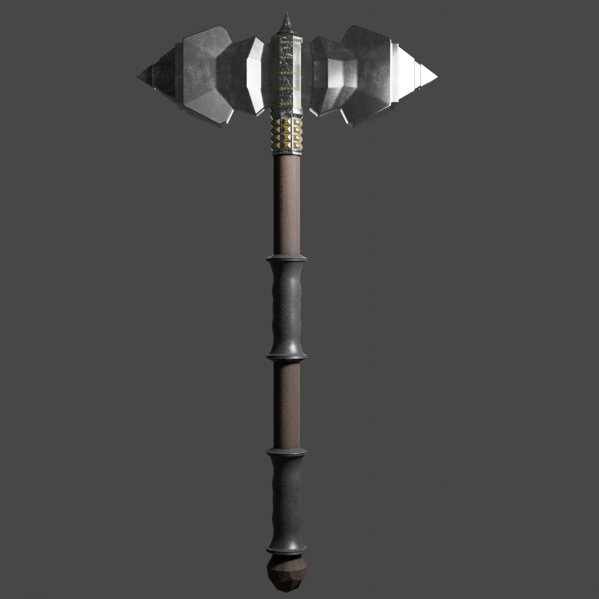 Two-headed war Hammer 3D model | CGTrader