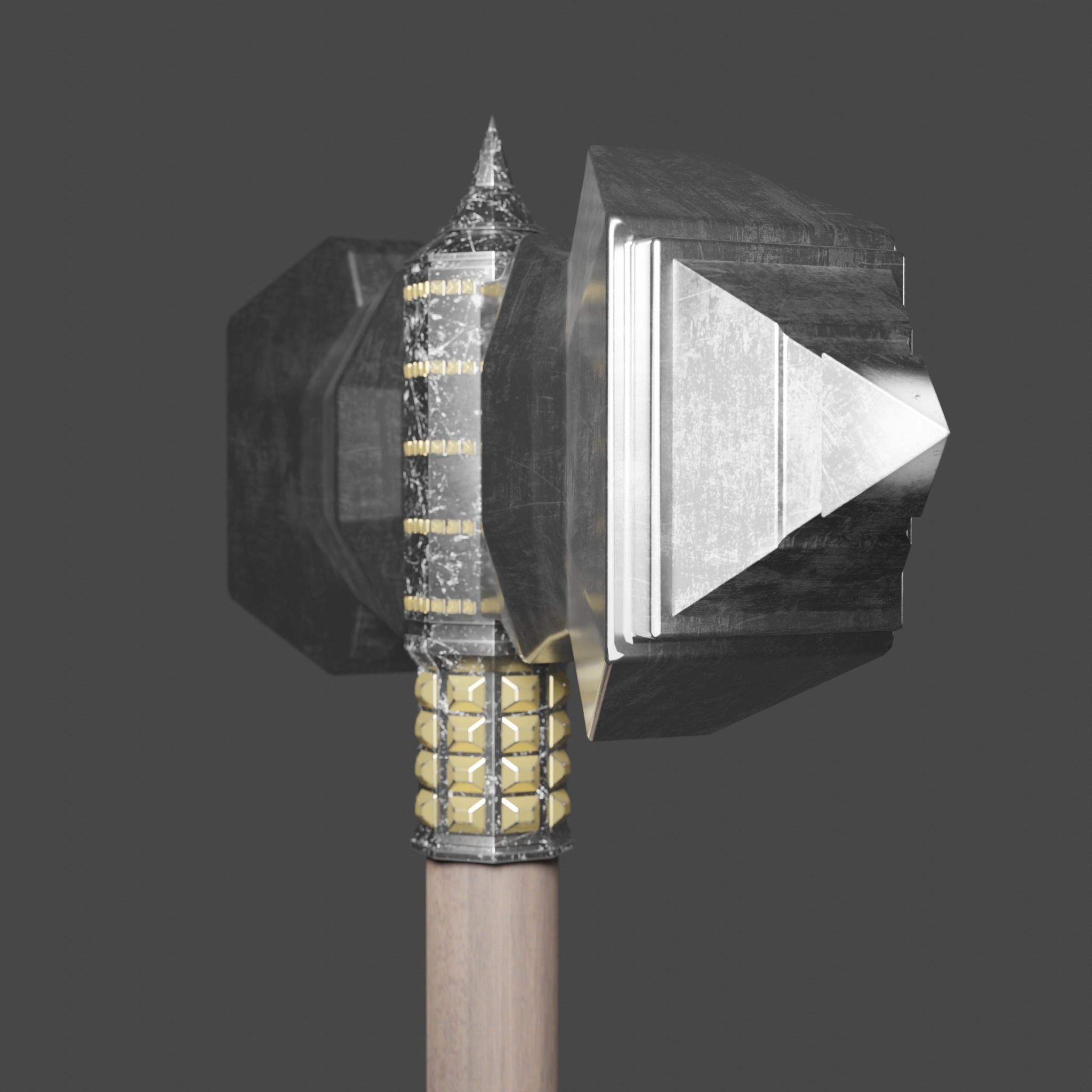 Two-headed war Hammer 3D model | CGTrader