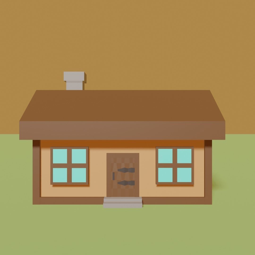 Simple house free 3D model | CGTrader