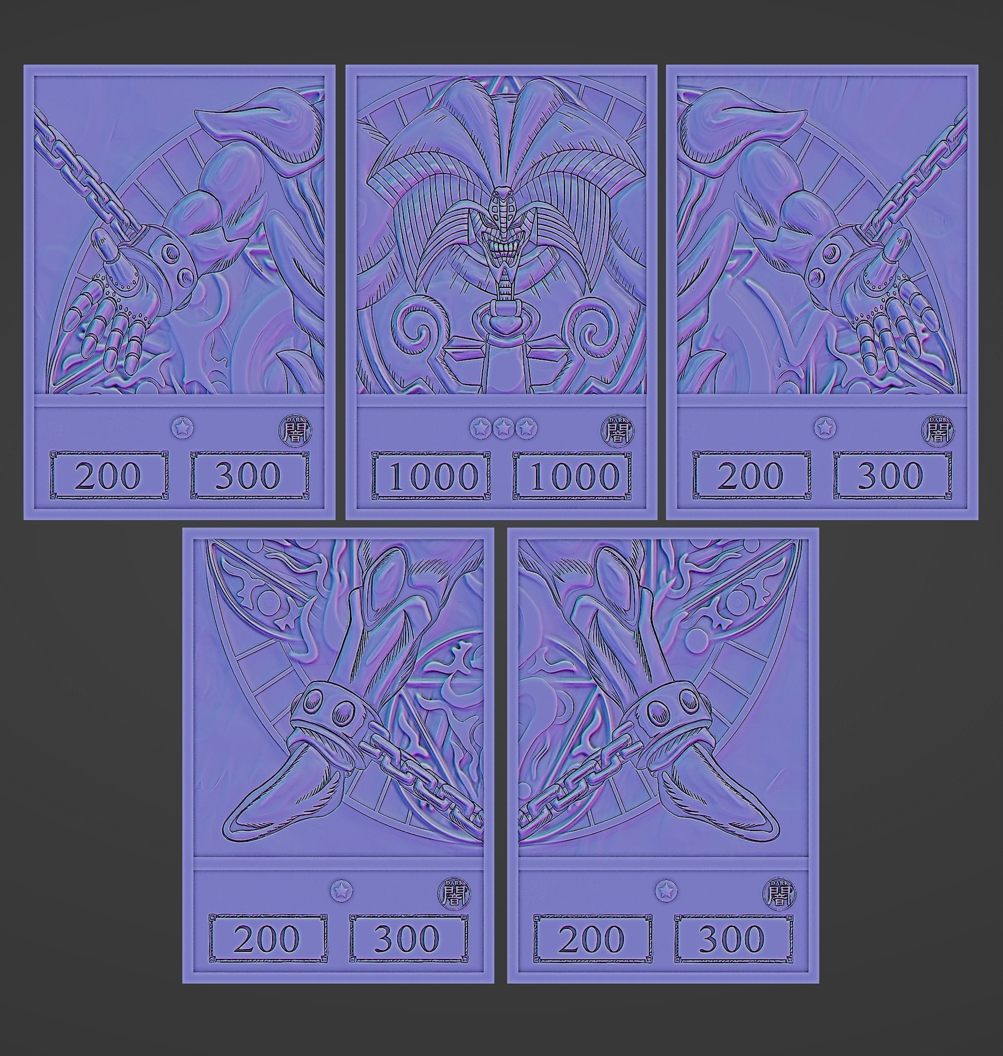 Exodia the forbidden one all parts - anime version - yugioh 3D model 3D ...