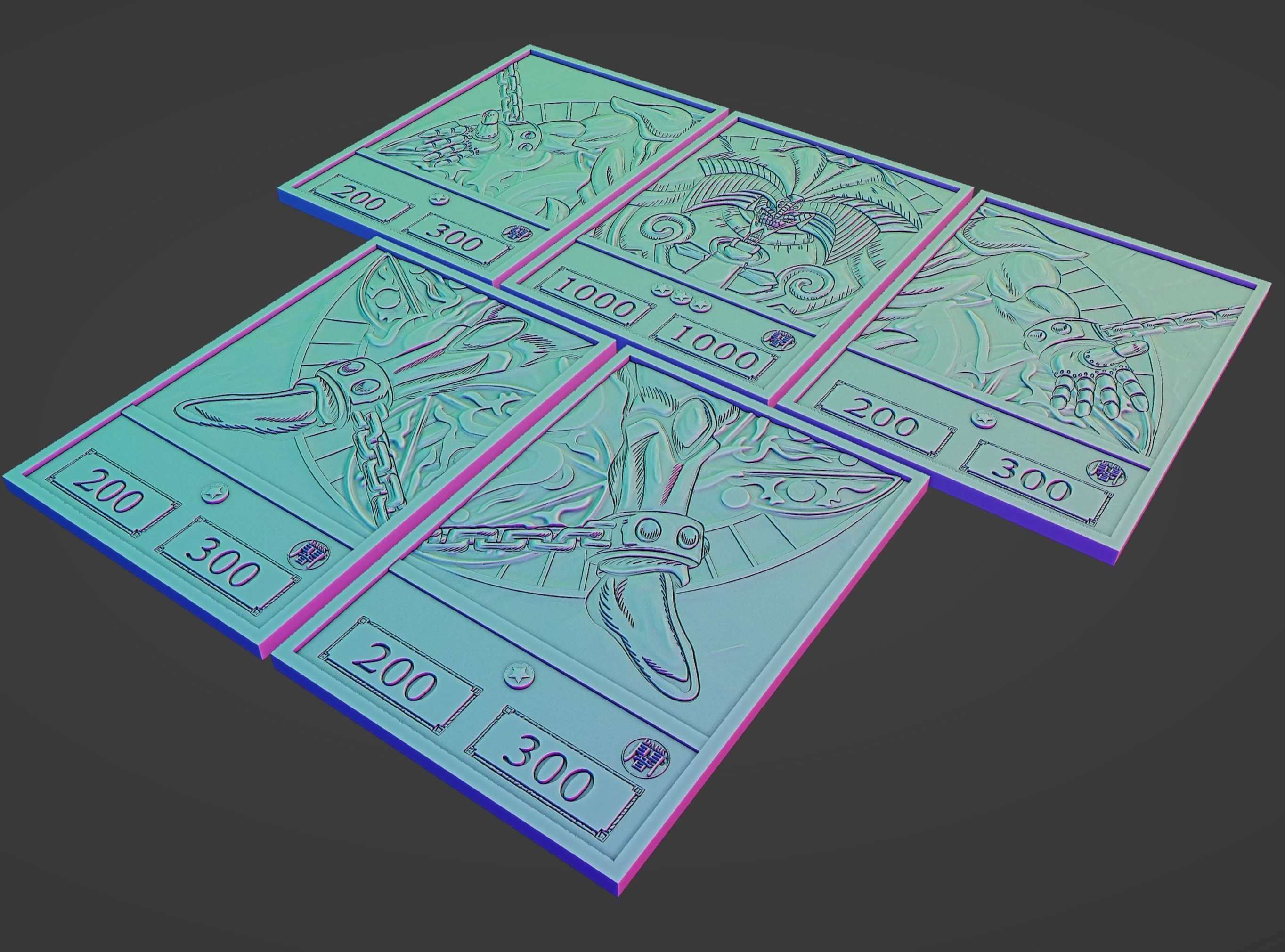 Exodia the forbidden one all parts - anime version - yugioh 3D model 3D ...