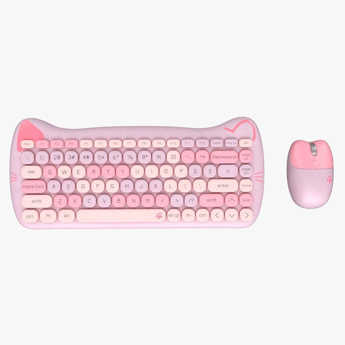 Wireless Keyboard Mouse Set Pinky Tones Version 3D model | CGTrader