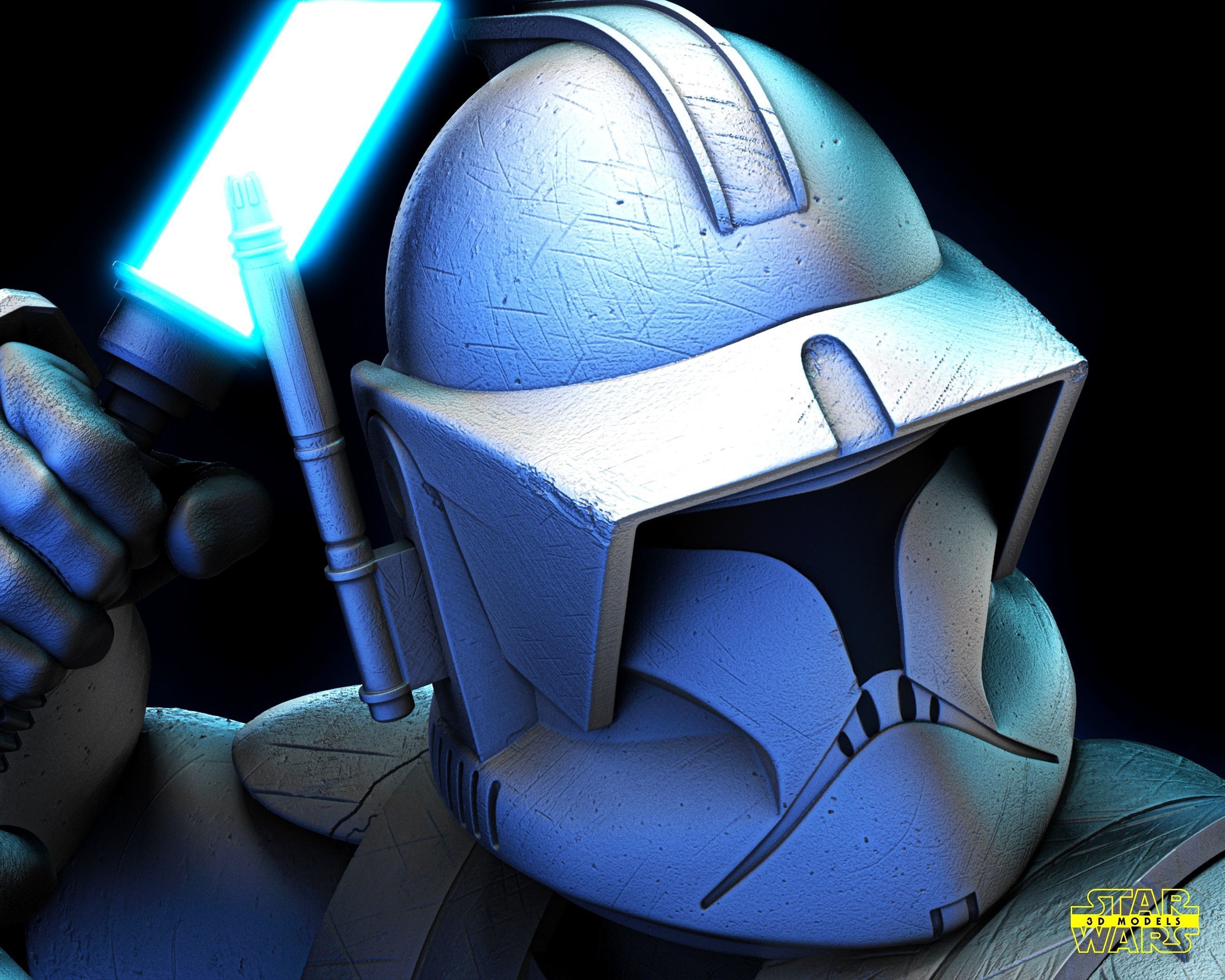 Obi Wan Kenobi Clone Wars Sculpture Star Wars 3D Models 3D model 3D ...