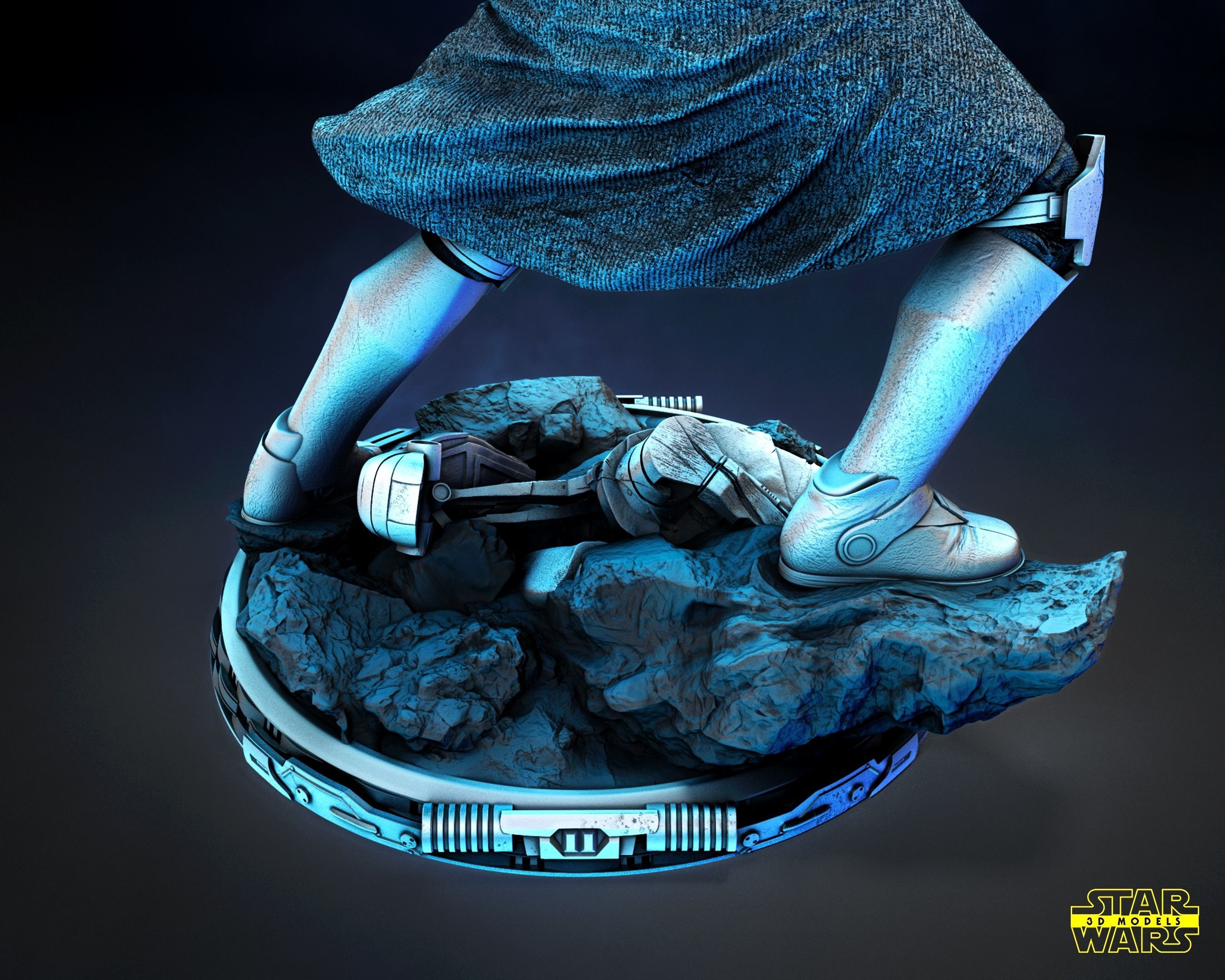 Obi Wan Kenobi Clone Wars Sculpture Star Wars 3D Models 3D model 3D ...