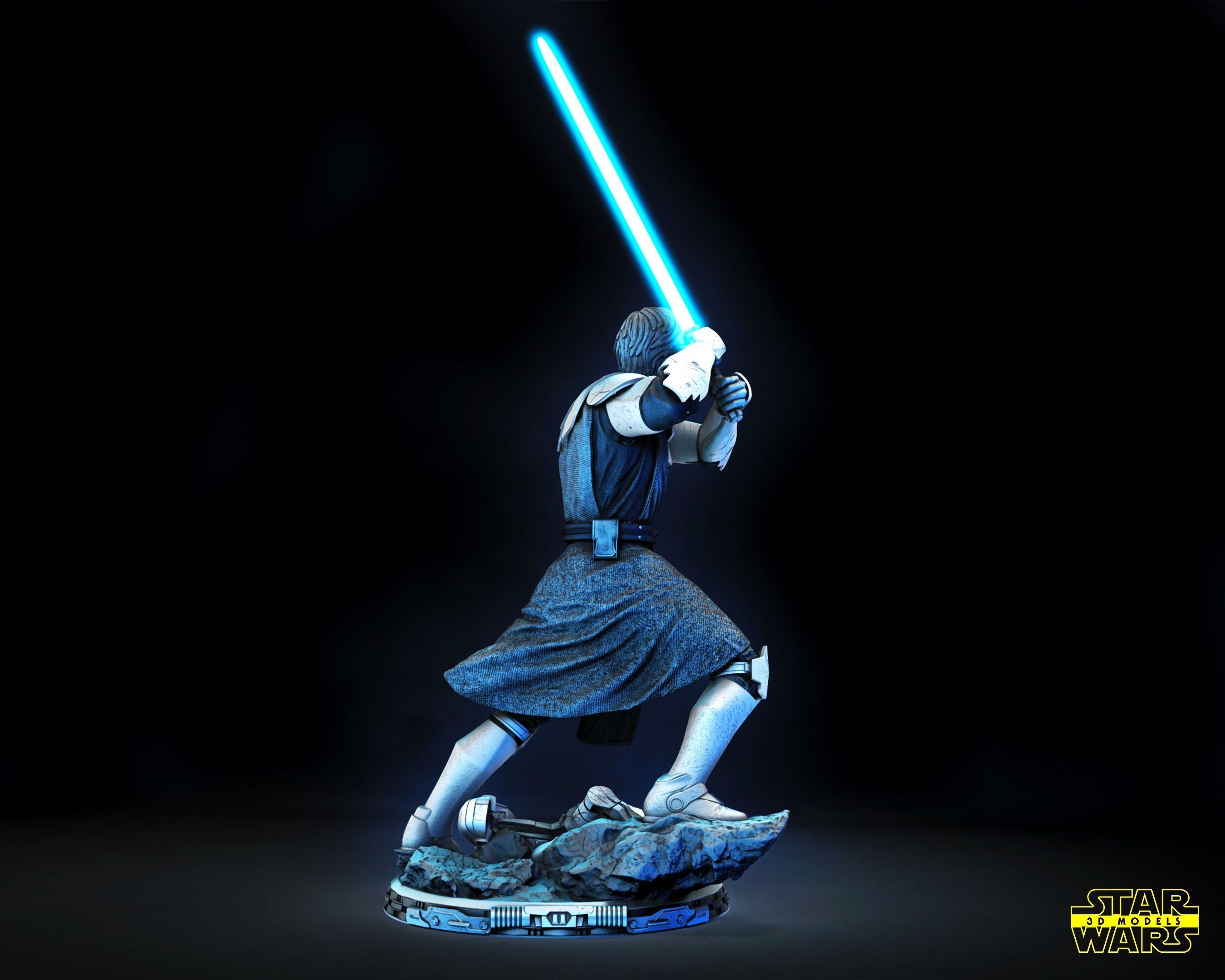 Obi Wan Kenobi Clone Wars Sculpture Star Wars 3D Models 3D model 3D ...