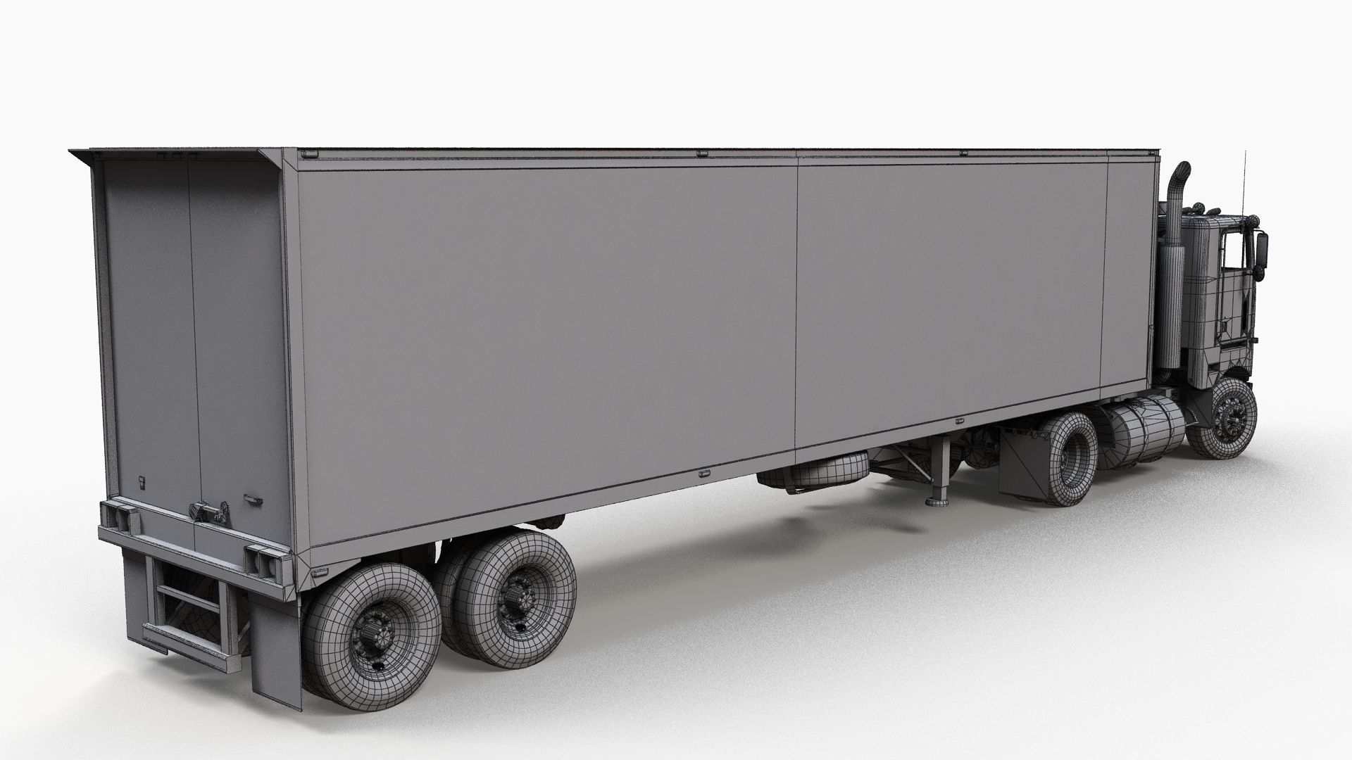 3D model Peterbilt 362 daycab dryvan VR / AR / low-poly | CGTrader